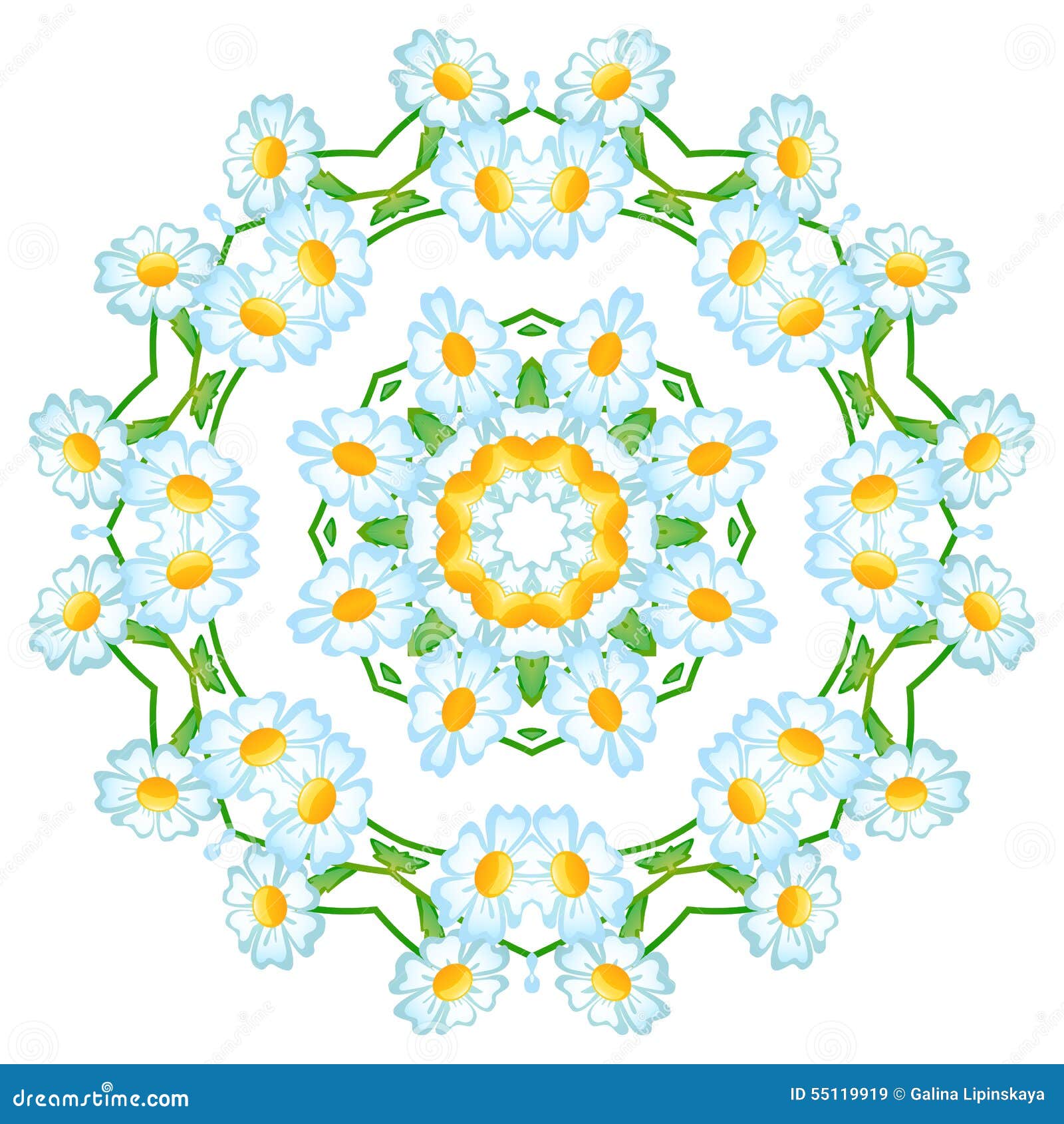 On an Abstract Floral Pattern Circular., Stock Vector - Illustration of ...