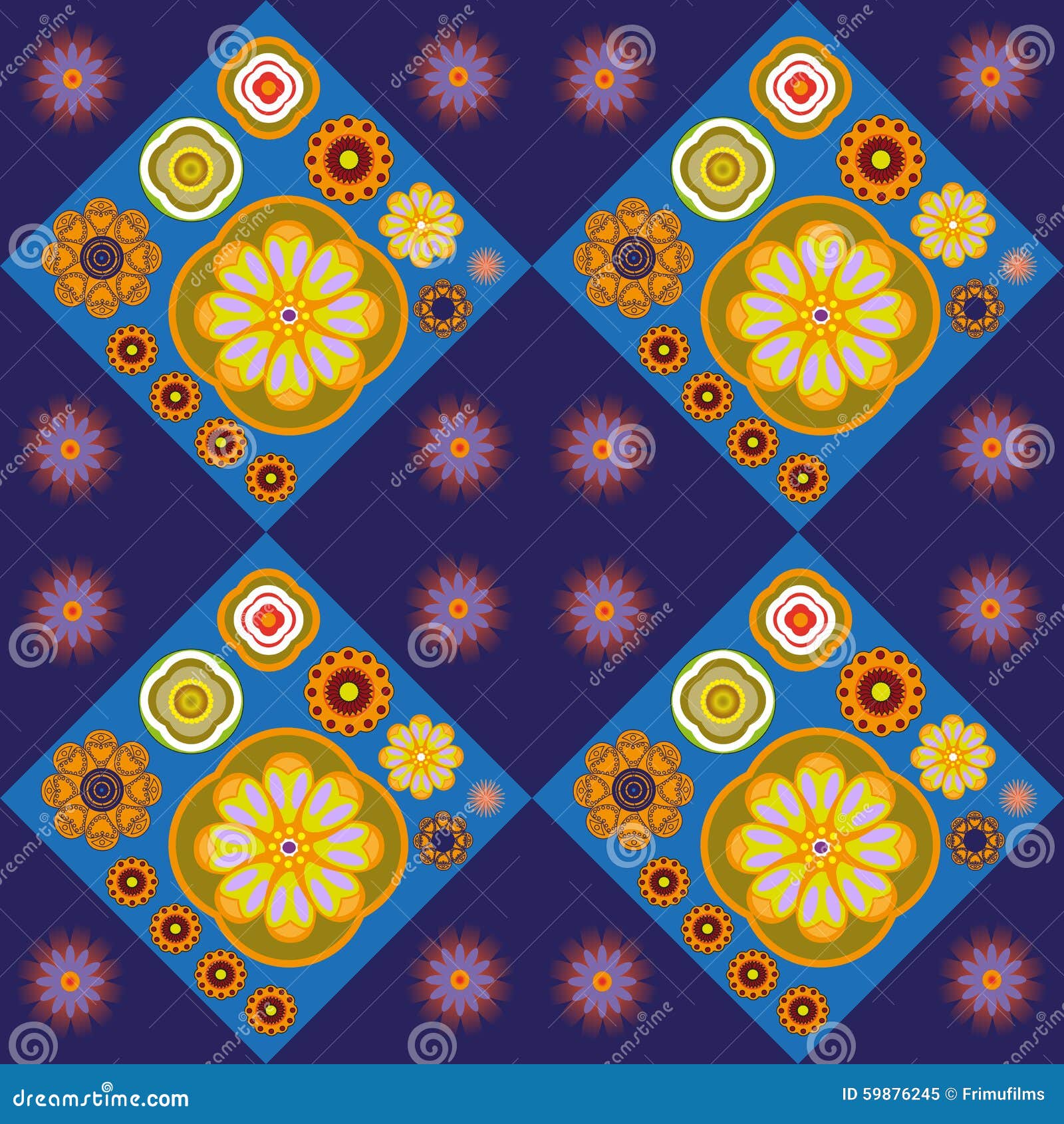 Abstract floral pattern. stock vector. Illustration of lilac - 59876245