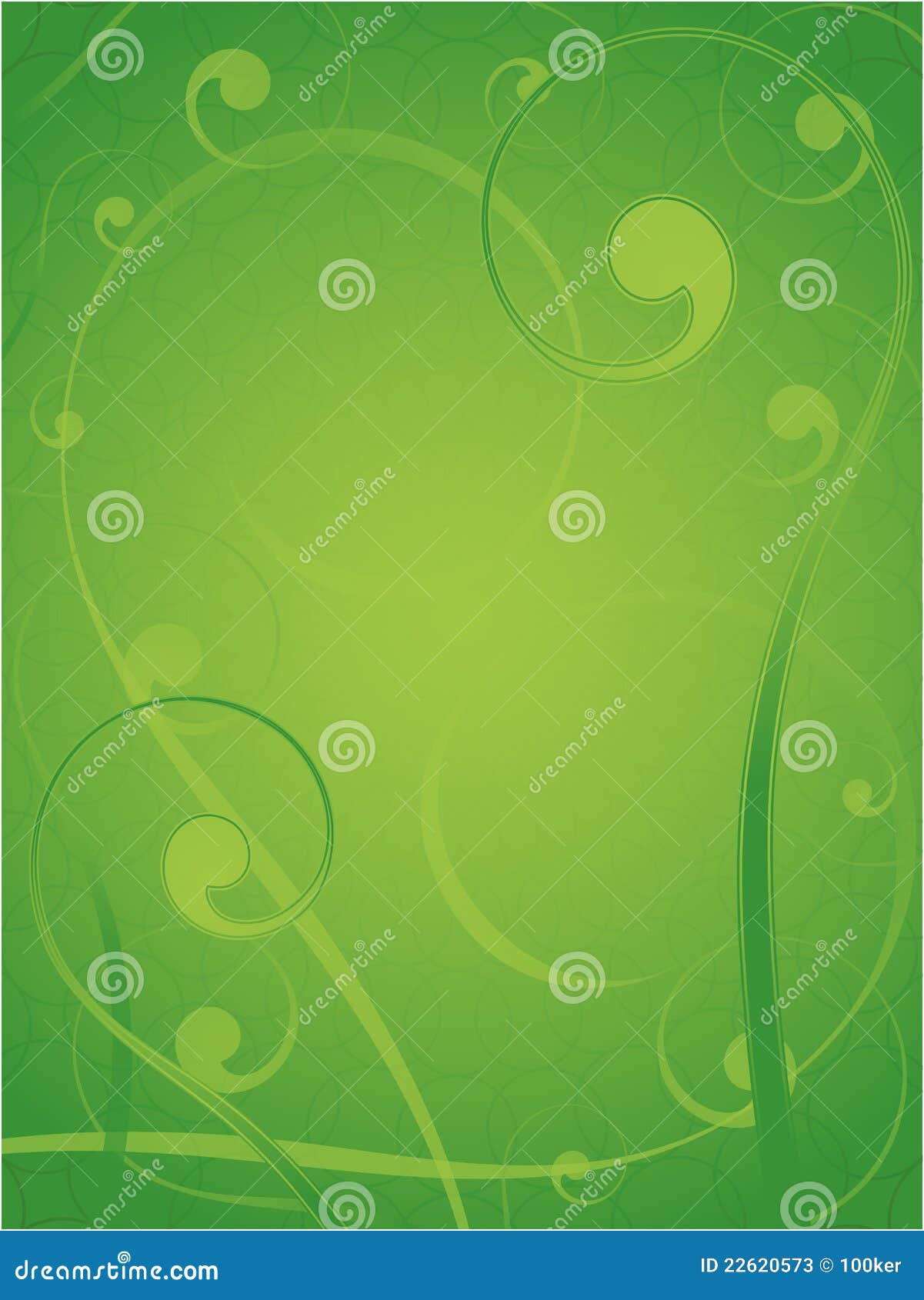 Abstract Floral Pattern Green Frame Stock Vector - Illustration of ...