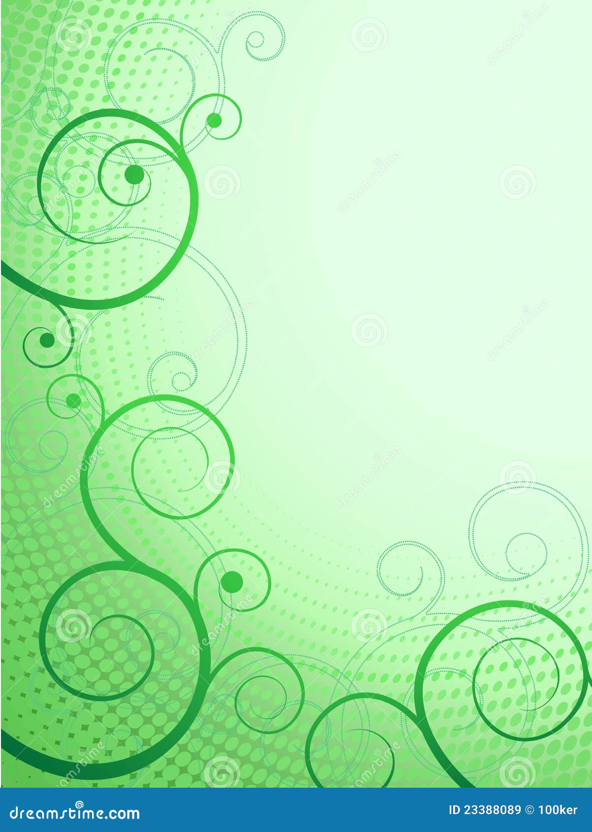 Abstract Floral Pattern Green Frame Stock Vector - Illustration of ...