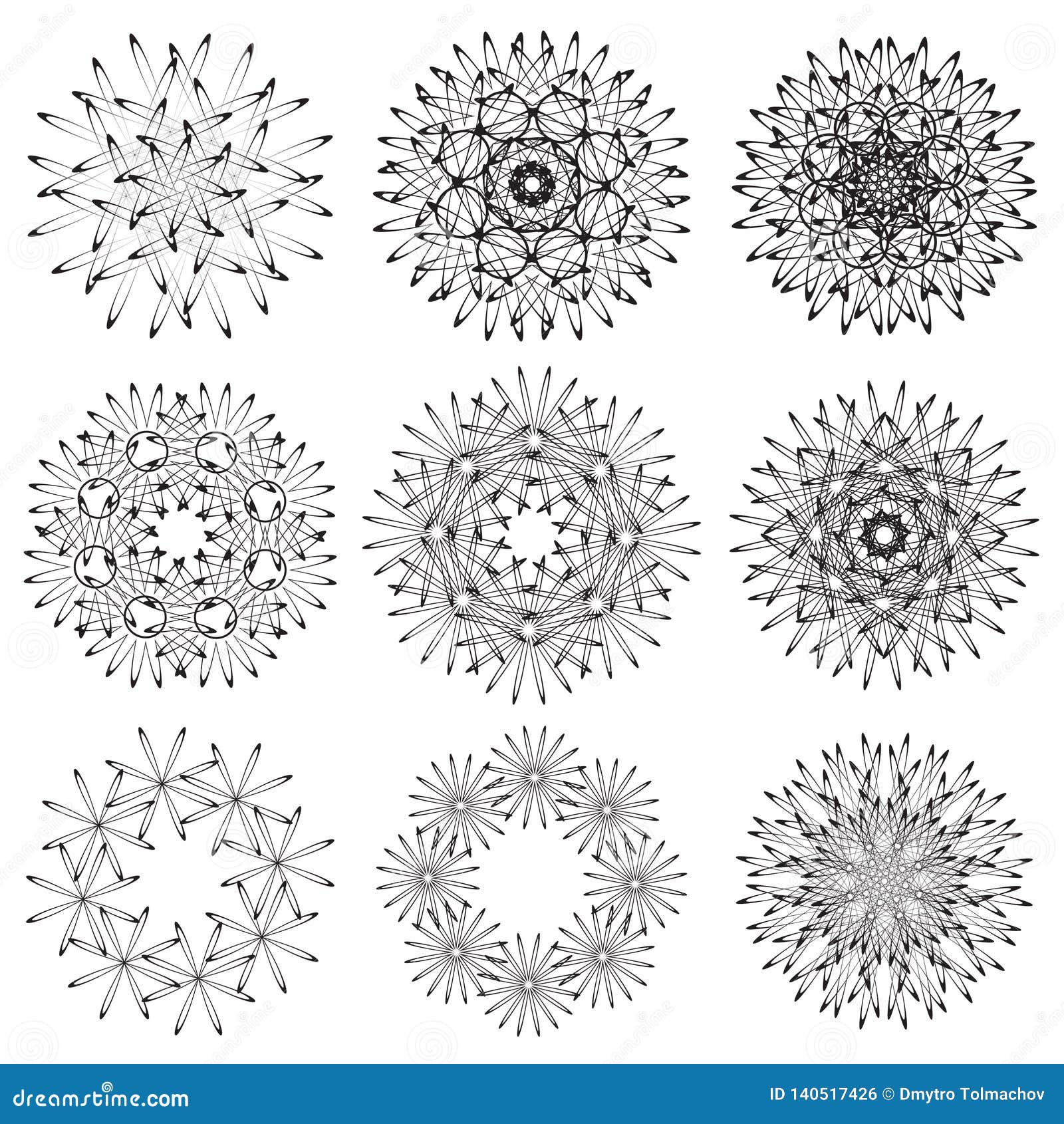 Abstract Floral Repeating Sample Figure and Line Stock Vector ...
