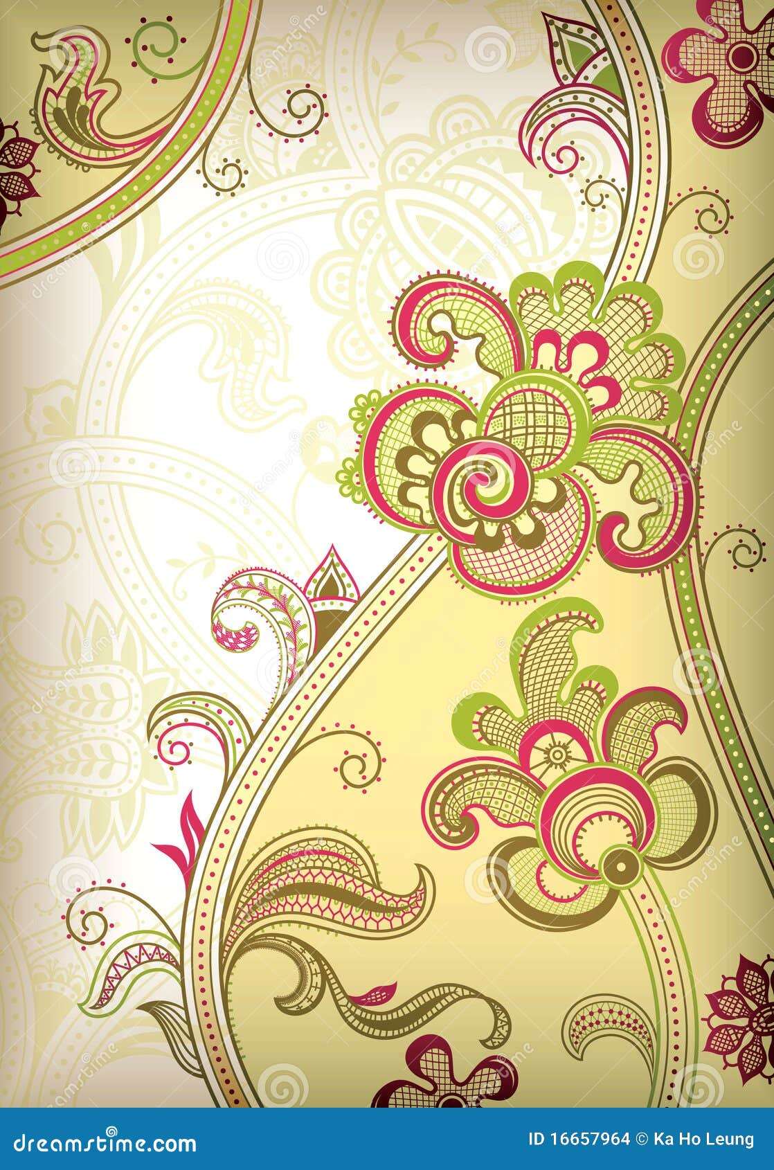 Abstract Floral Scroll stock vector. Illustration of background - 16657964