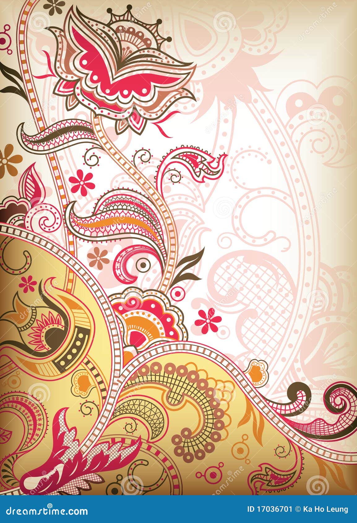 Abstract Floral Scroll stock vector. Illustration of abstract - 17036701