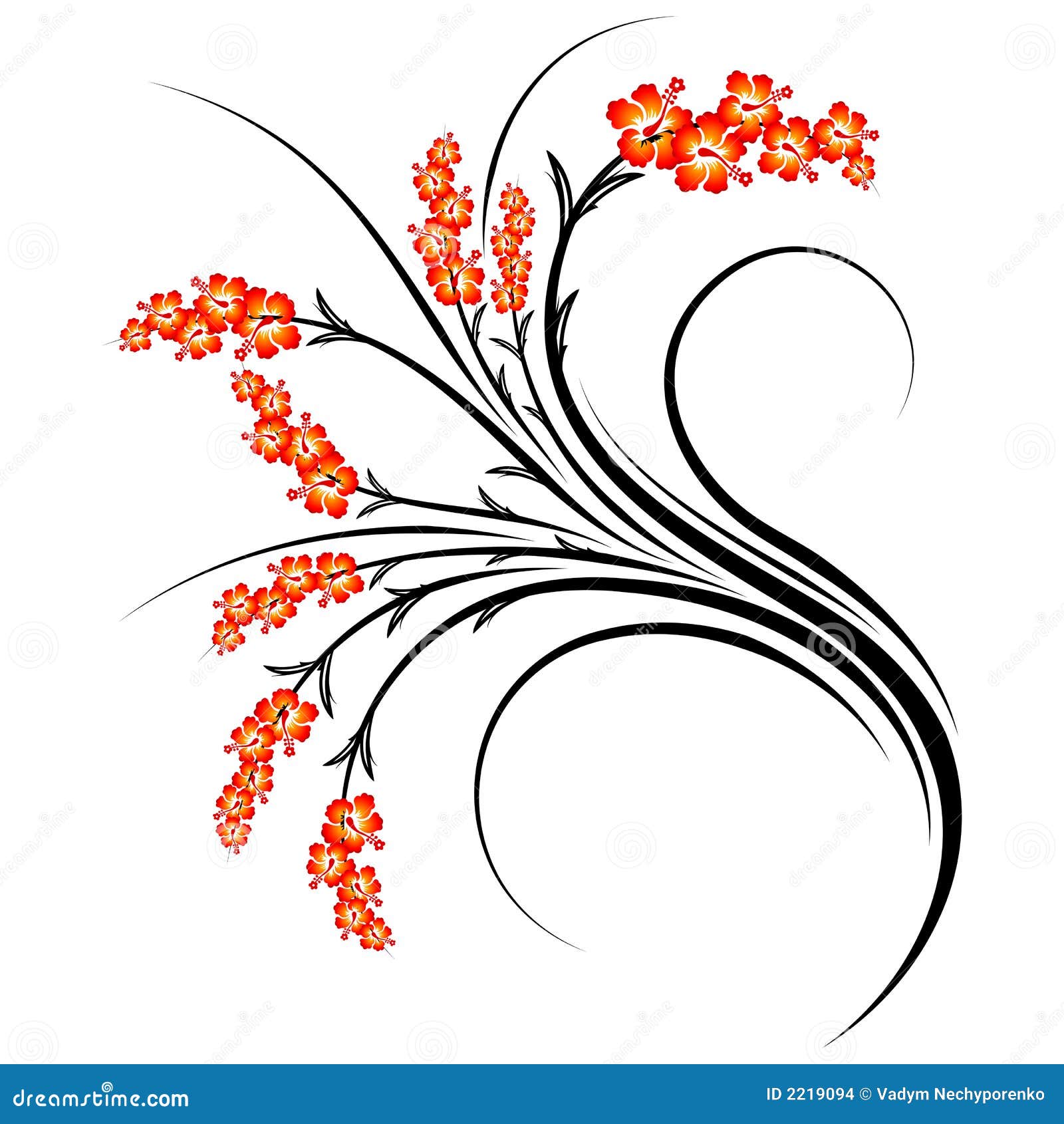 Abstract Floral Scrolls stock vector. Illustration of creative - 2219094