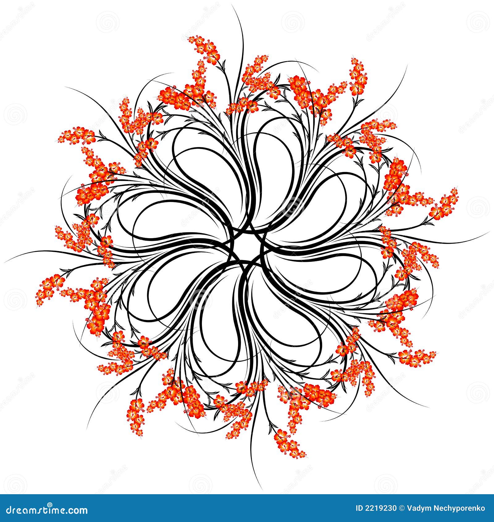 Abstract Floral Scrolls stock vector. Illustration of spring - 2219230