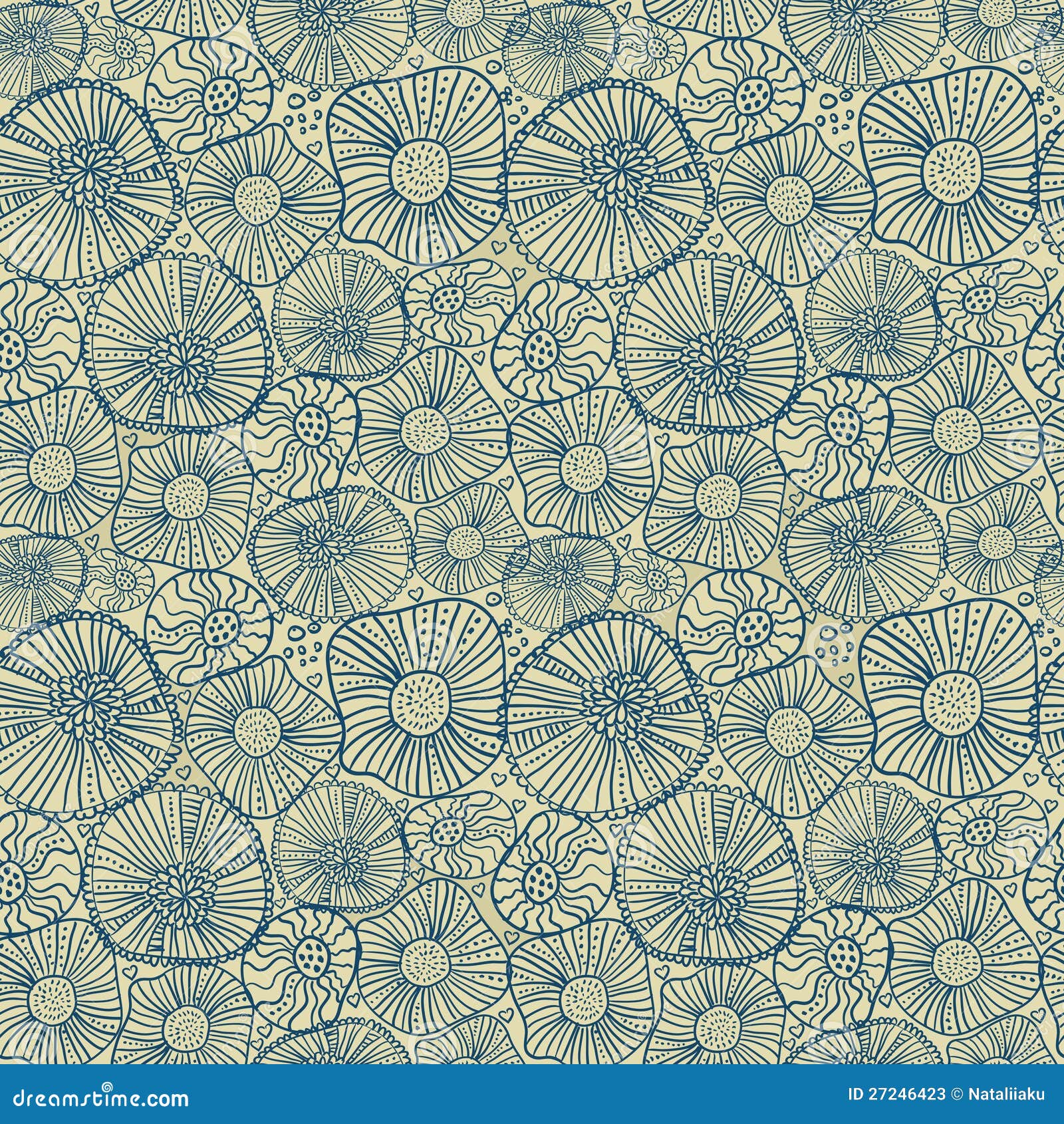 Abstract Floral Seamless Pattern Stock Vector - Illustration of floral ...