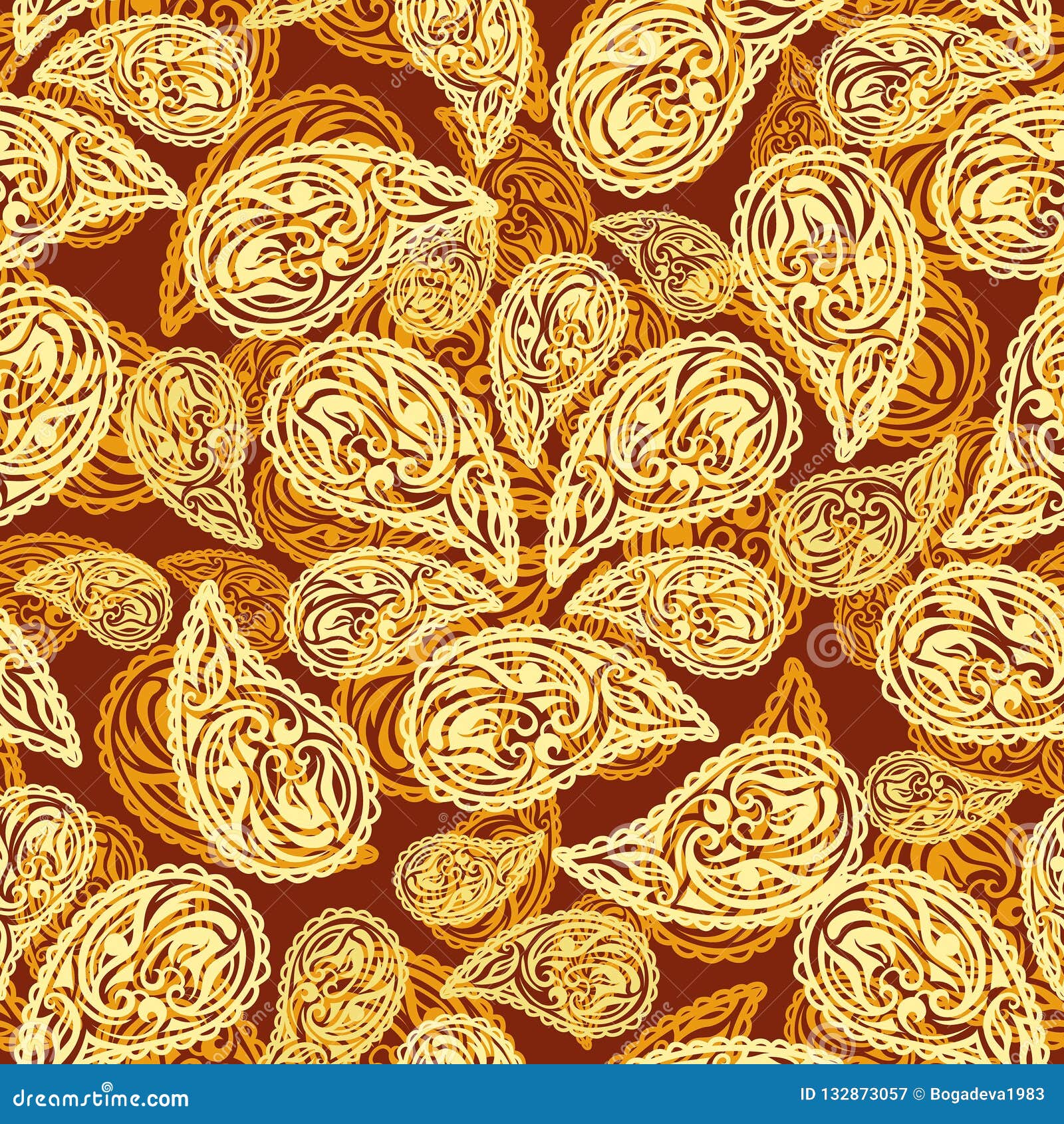 Abstract Floral Seamless Pattern Stock Vector - Illustration of ethnic ...