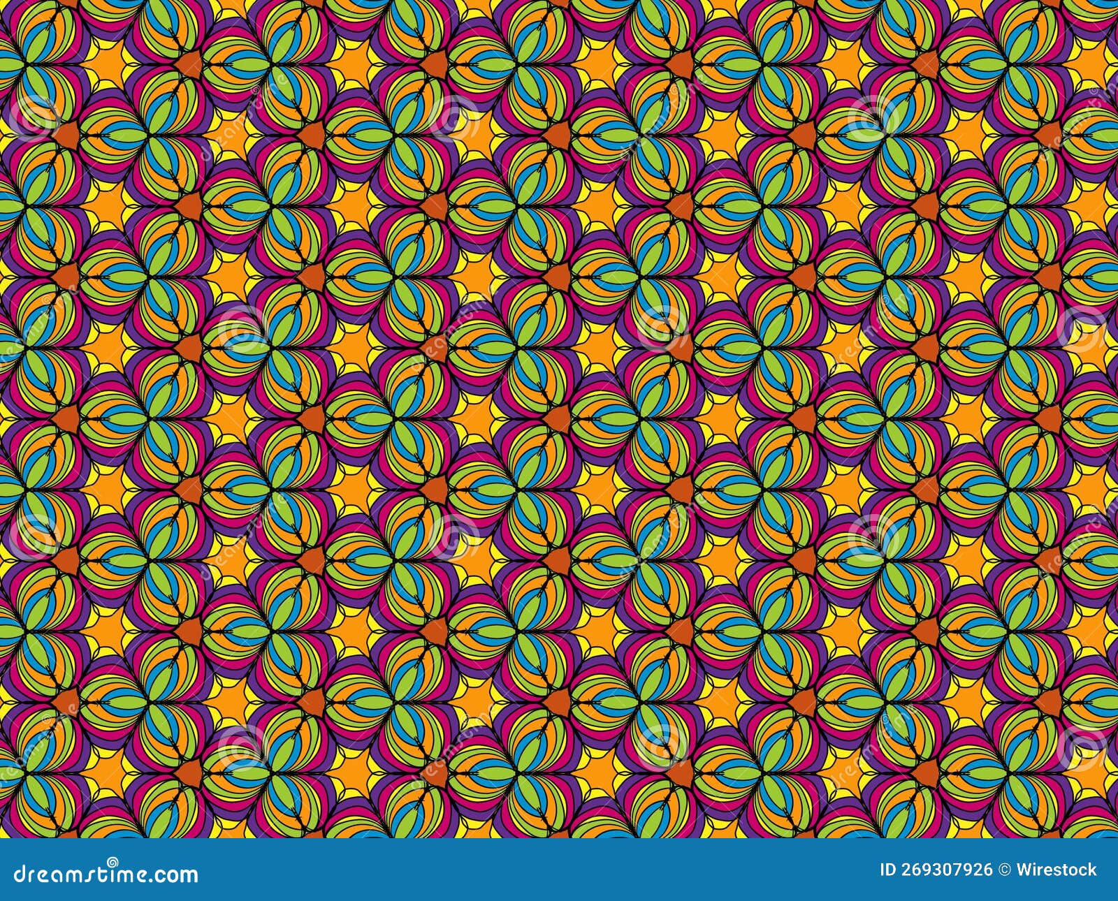 Abstract Floral Seamless Pattern Background For Wallpapers Stock