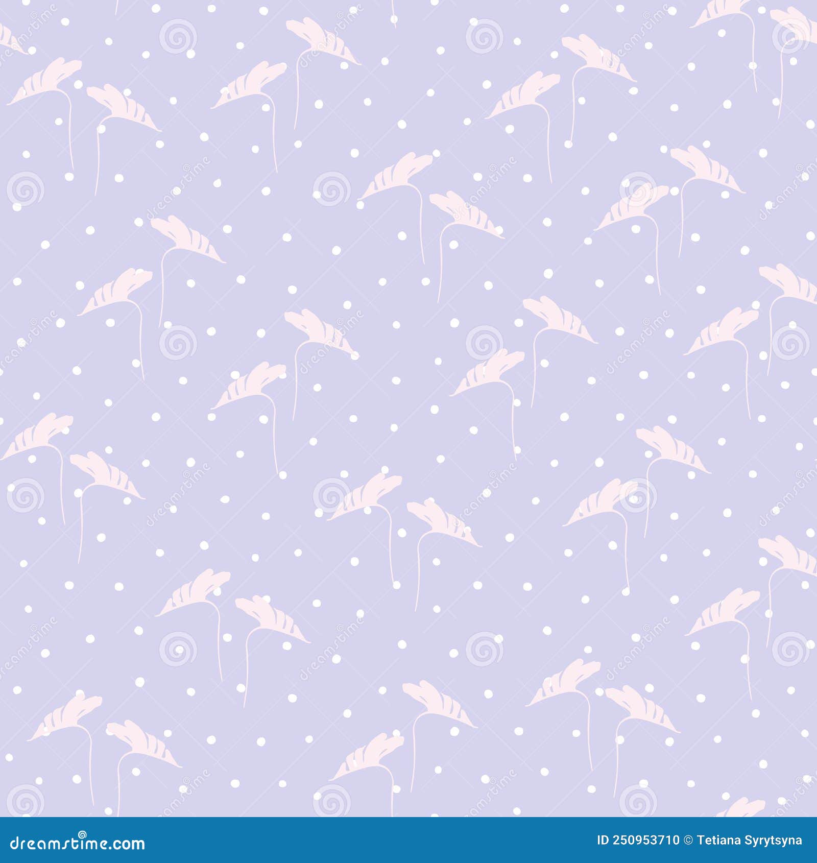 Abstract Floral Seamless Pattern. Simple Surface Design with Abstract ...