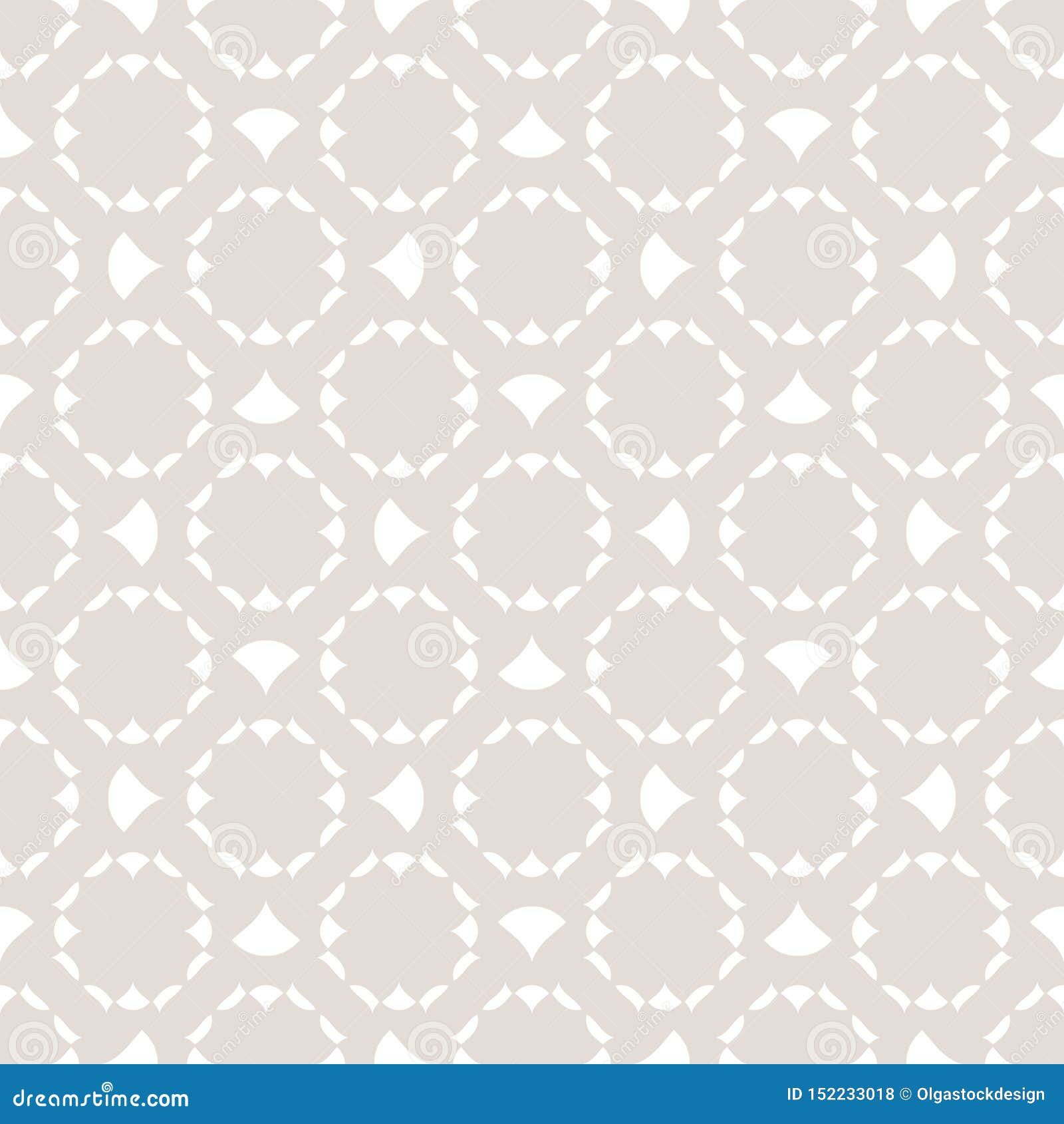 Abstract Floral Seamless Pattern. Subtle White and Beige Geometric ...