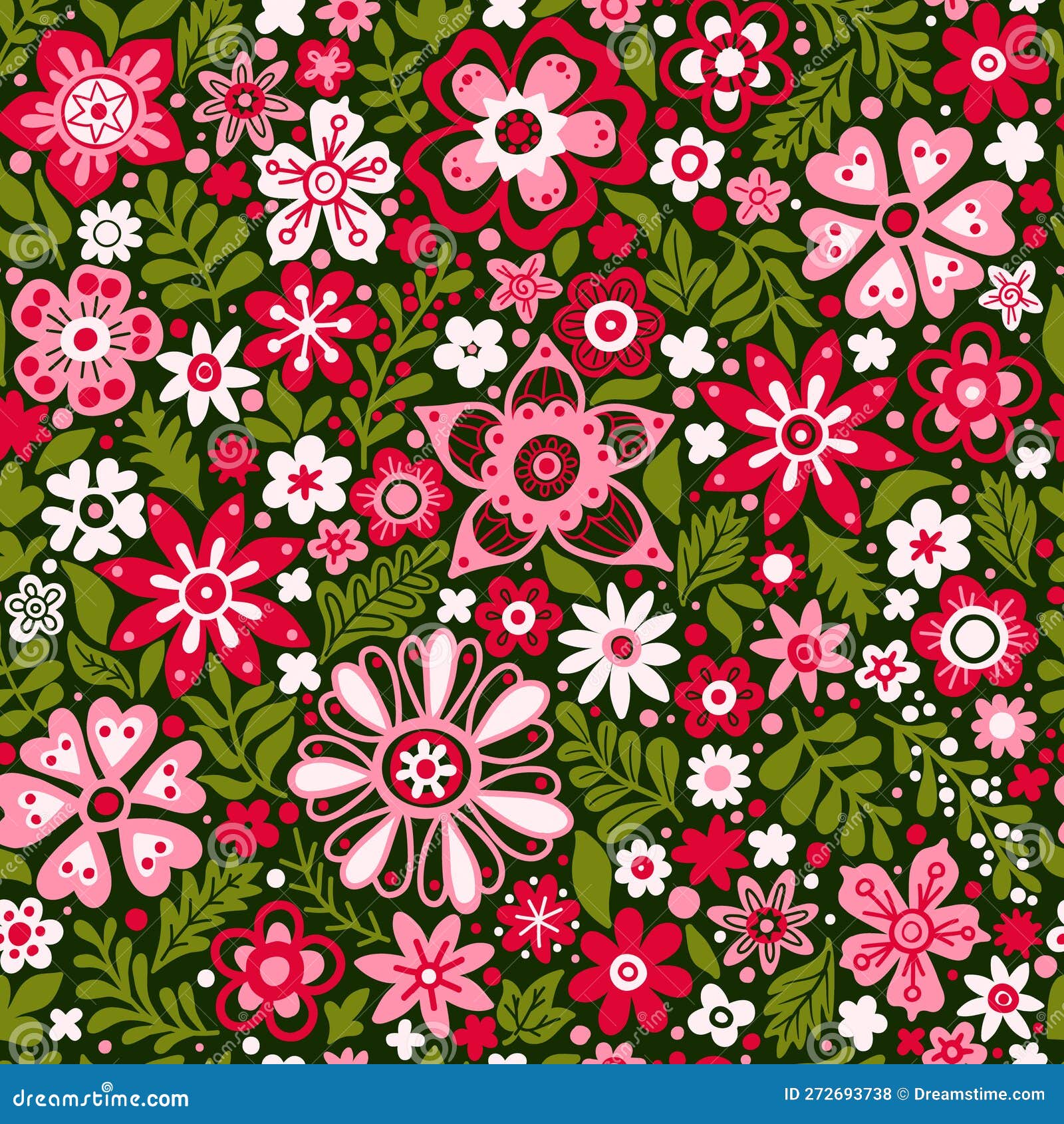 Abstract Floral Seamless Pattern, Vector Illustration Stock Vector ...