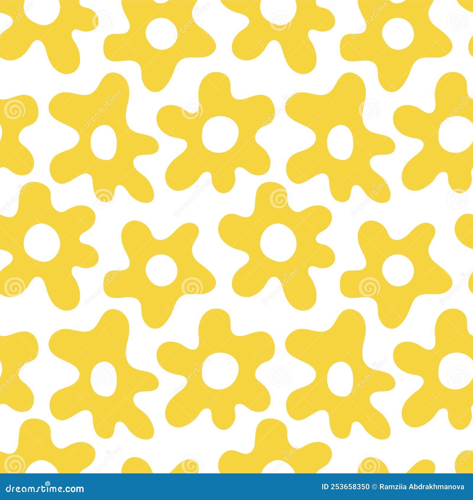 Abstract Floral Seamless Pattern. Yellow Flowers. Vector Illustration ...