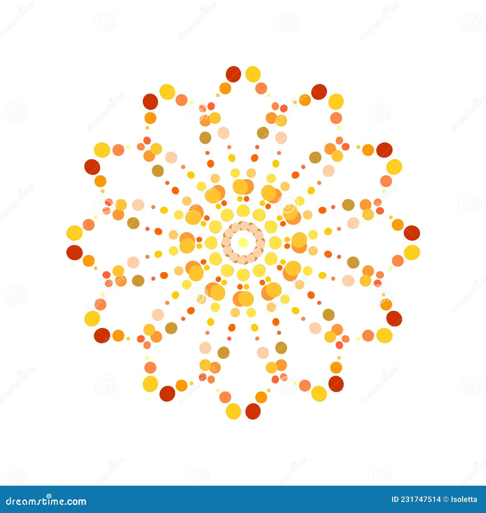 Abstract Floral Shape. Symbol in Minimalists Style on White Background ...