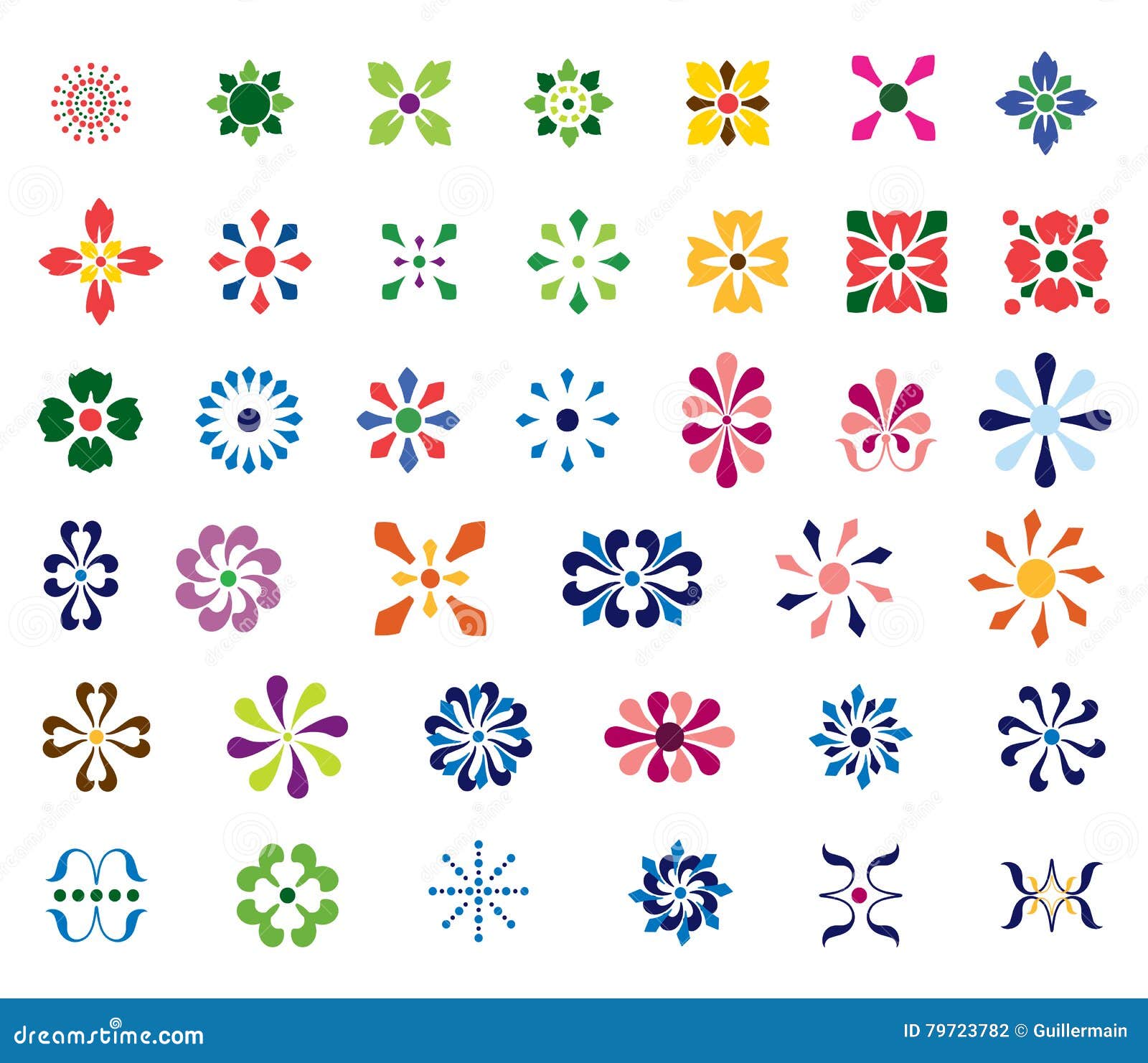 Abstract Floral Shapes stock vector. Illustration of botany - 79723782