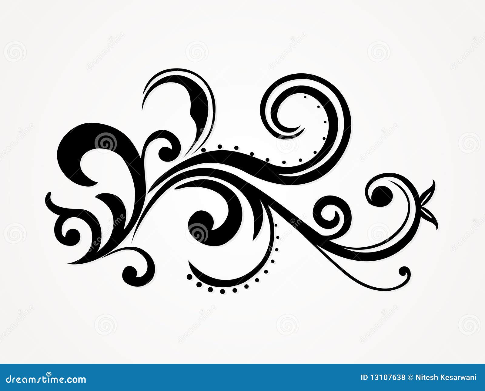 Abstract floral silhouette stock vector. Illustration of frame - 13107638