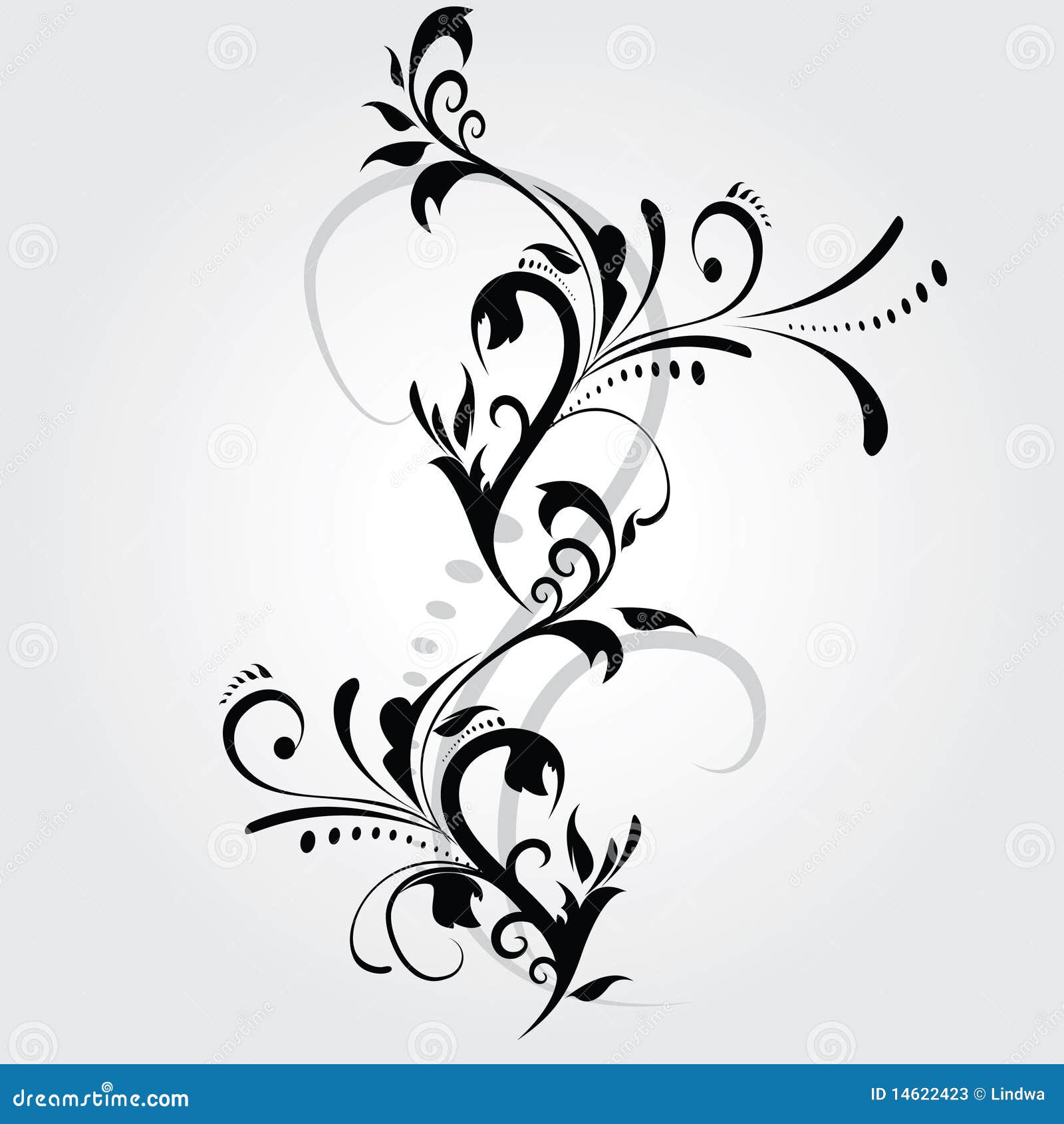 Abstract floral silhouette stock vector. Illustration of painting ...