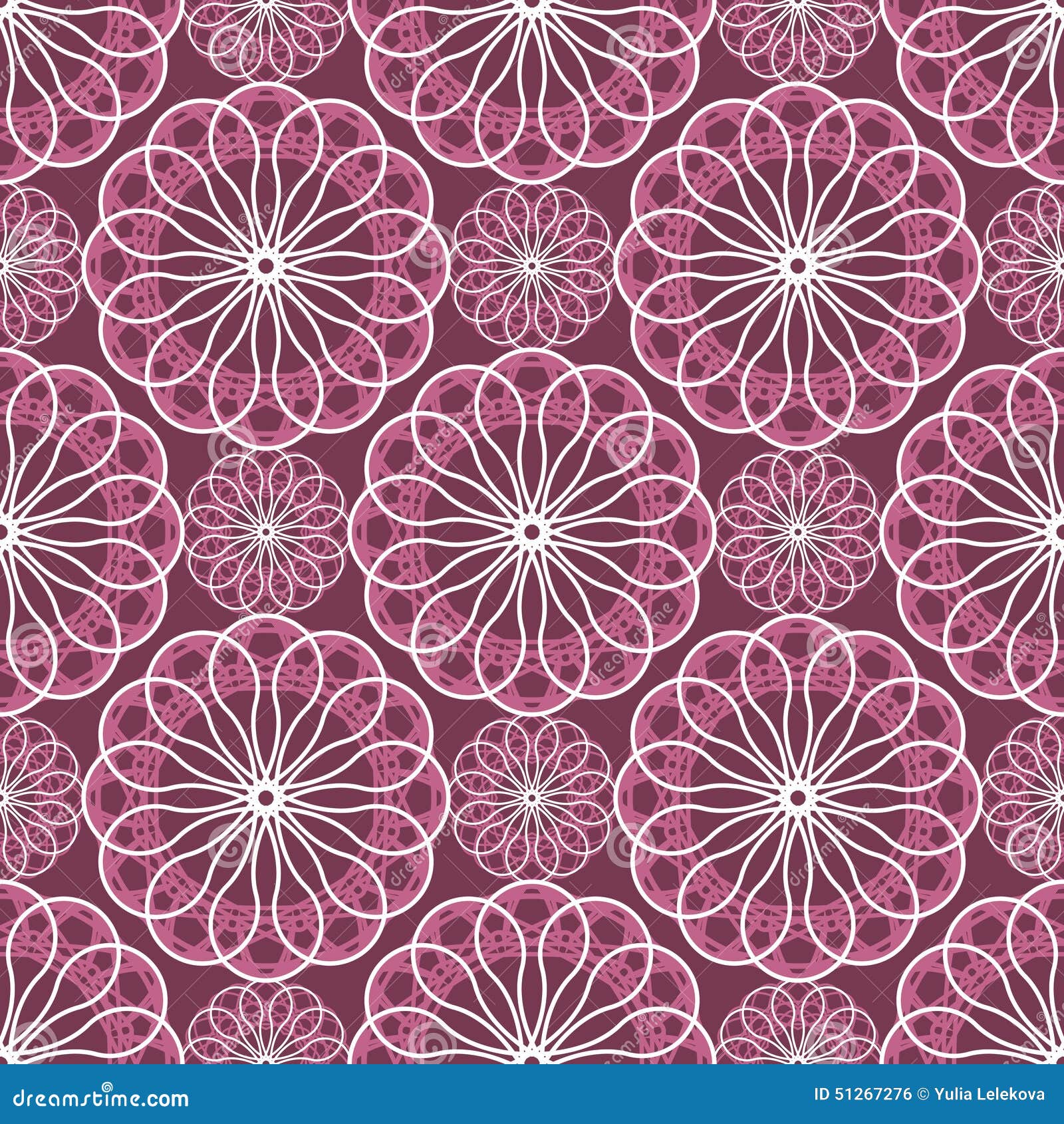 Abstract Floral Spirograph Pattern Stock Vector - Illustration of ...