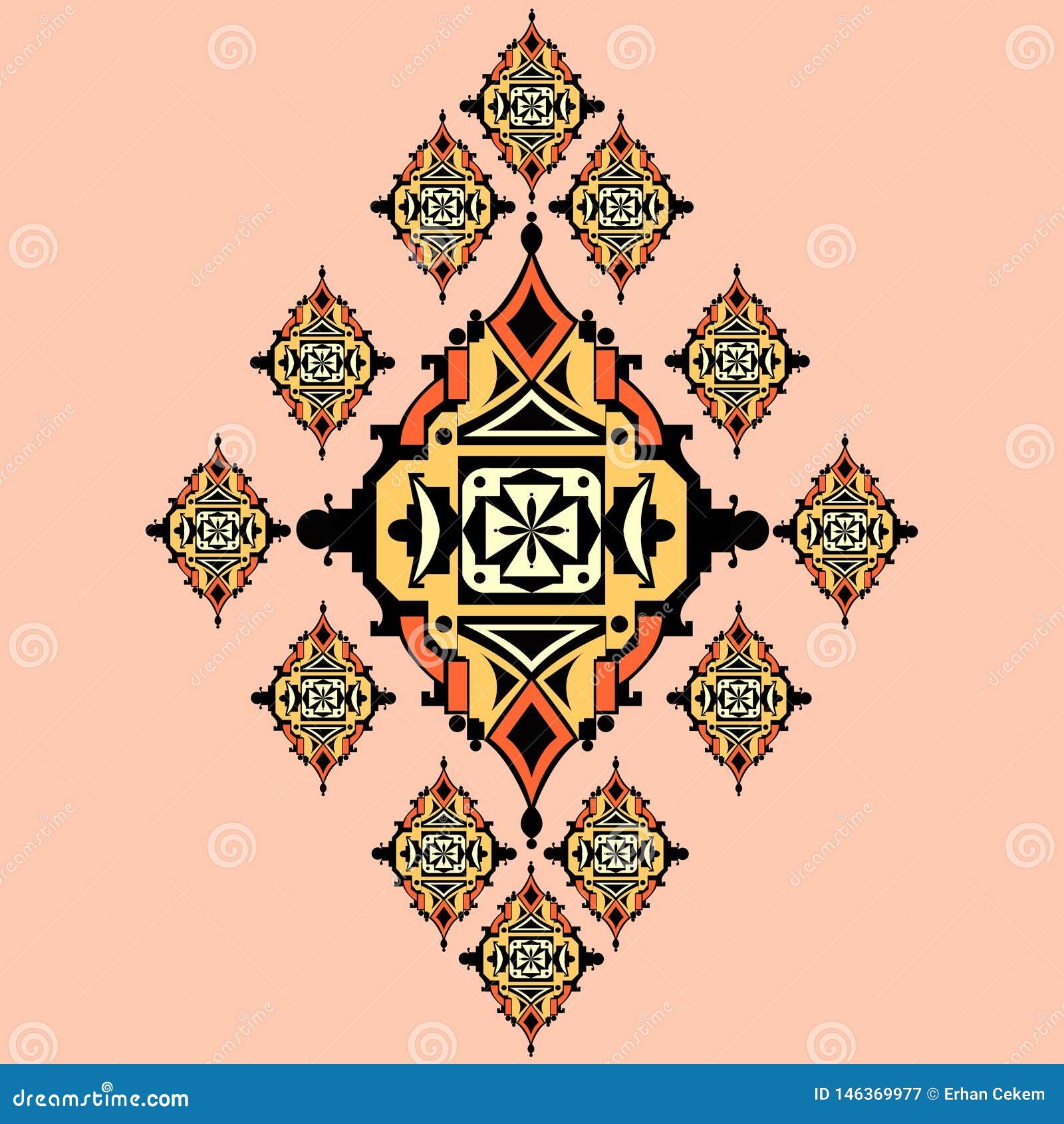 Abstract Floral Turkish Vector Pattern for Wallpaper , Background ...