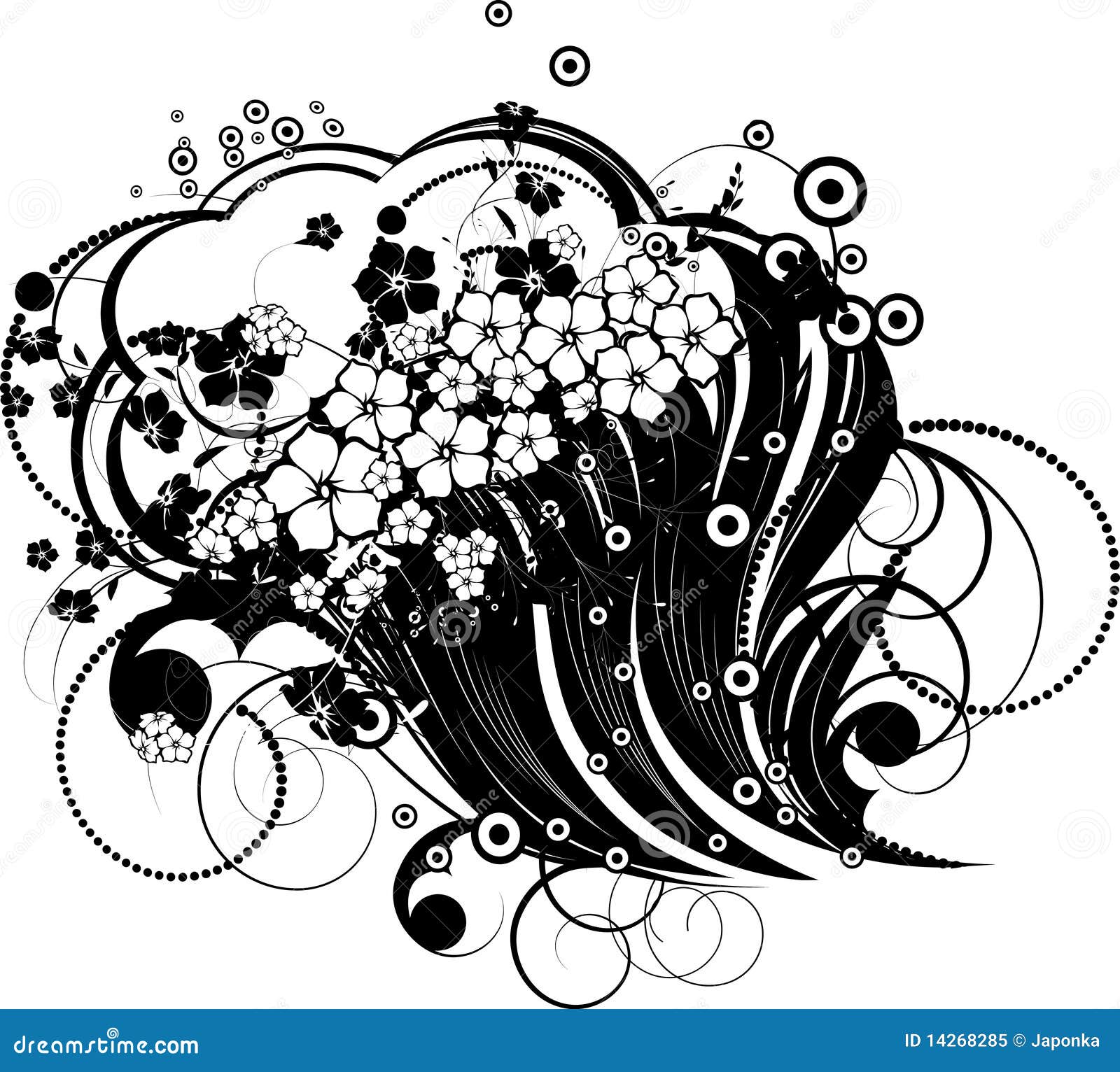 Abstract Floral Wave for Design Stock Vector - Illustration of shape ...