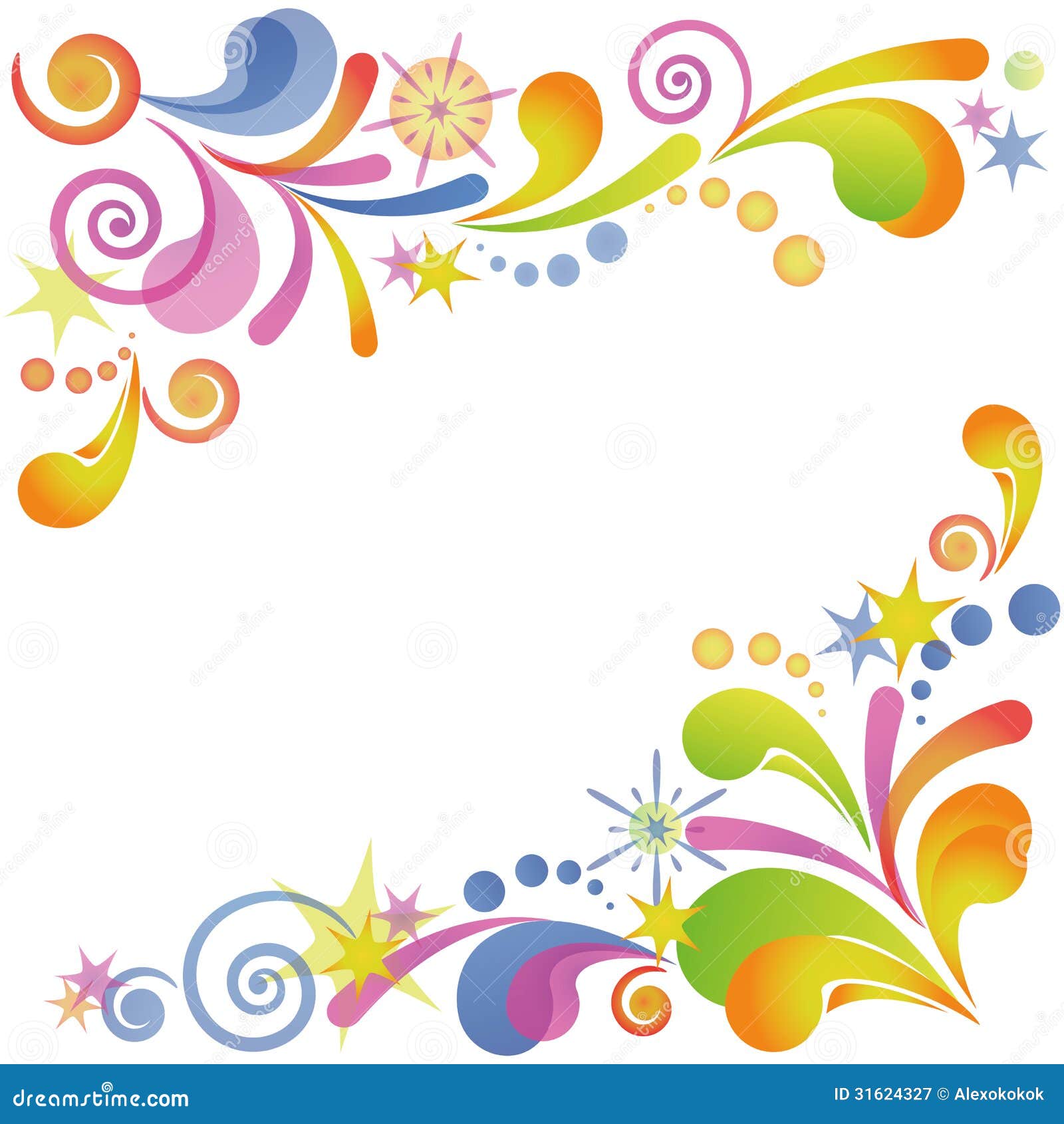 Abstract Flourish Colorful Background Stock Vector - Illustration of ...