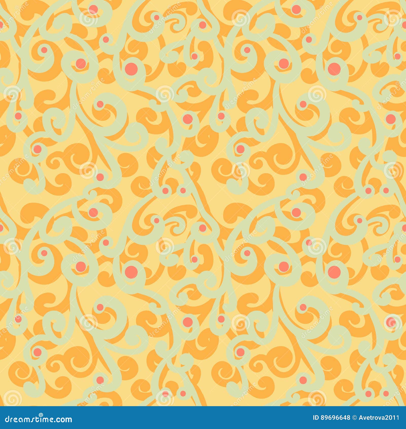 Abstract Flourish Seamless Pattern. Gorgeous Repeating Background with ...