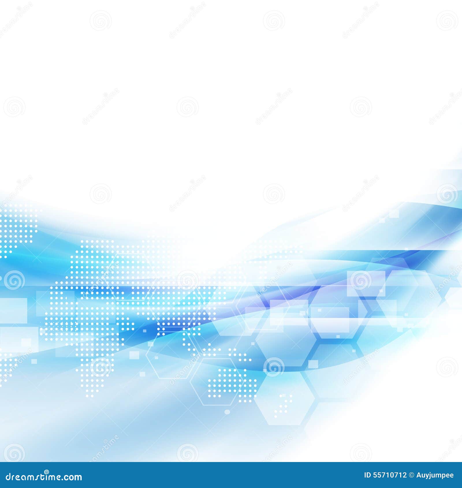 Abstract Flow Blue Background for Technology or Science Concept ...