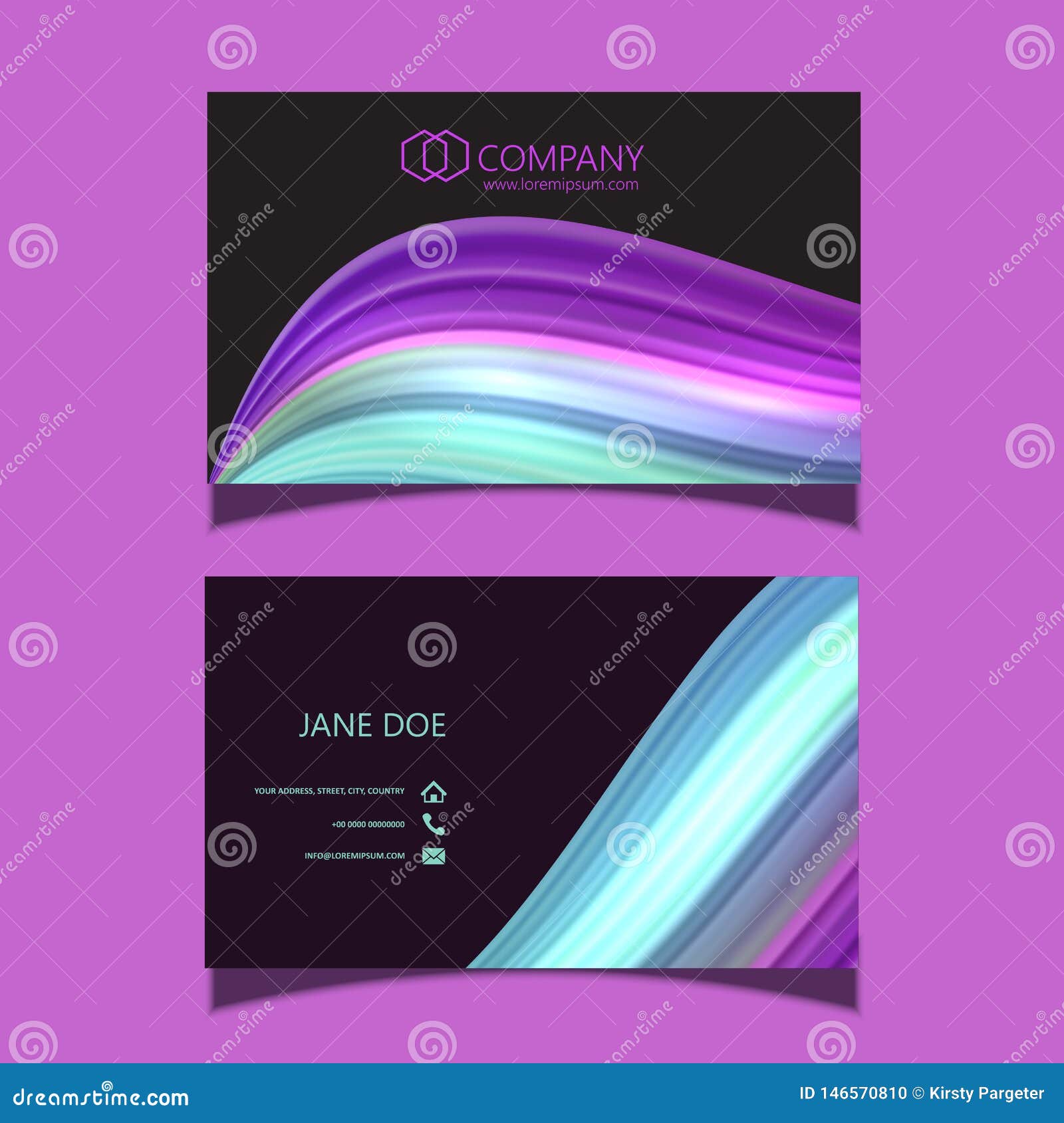 Abstract Flow Business Card Stock Illustration - Illustration of ...