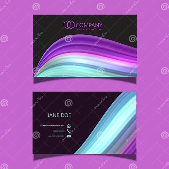 Abstract Flow Business Card Stock Illustration - Illustration of ...