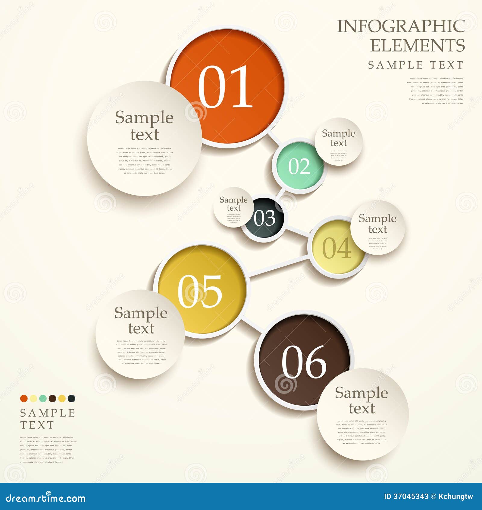 Abstract Flow Chart Infographics Stock Vector - Illustration of concept ...