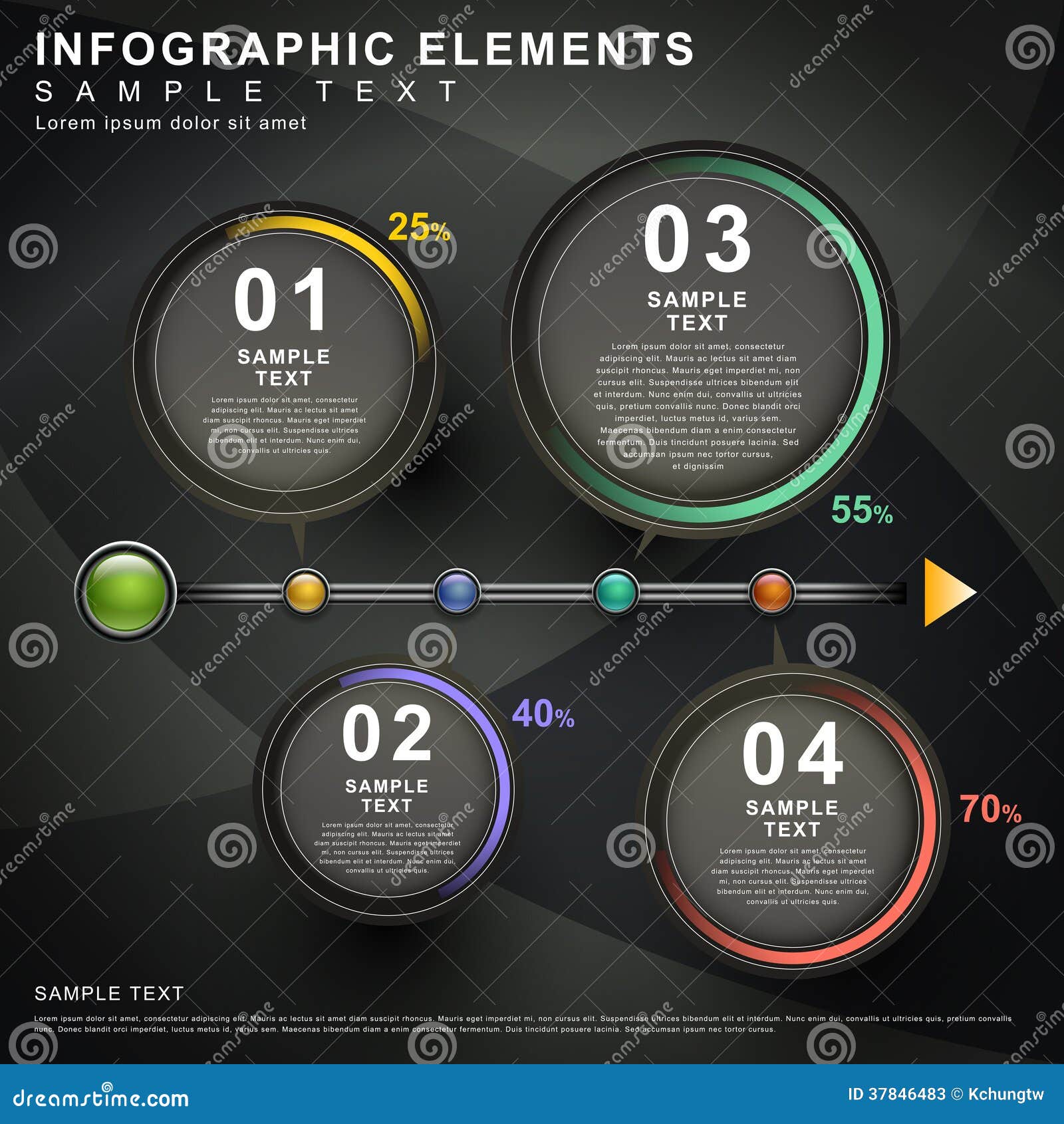 Abstract Flow Chart Infographics Stock Vector - Illustration of info ...