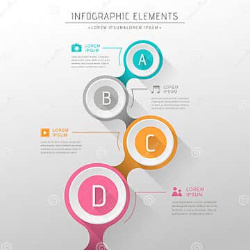 Abstract Flow Chart Infographics Stock Vector - Illustration of ...