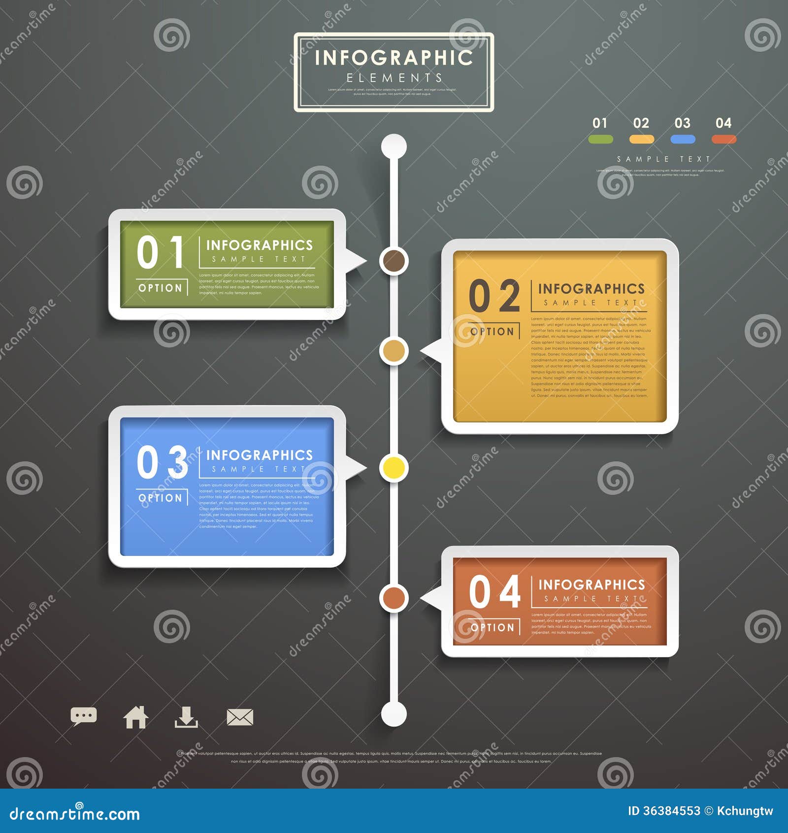 Abstract Flow Chart Infographics Stock Vector - Illustration of menu ...