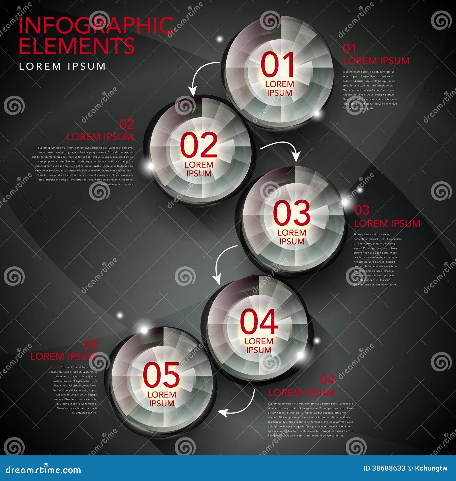 Abstract Flow Chart Infographics Stock Vector - Illustration of ...