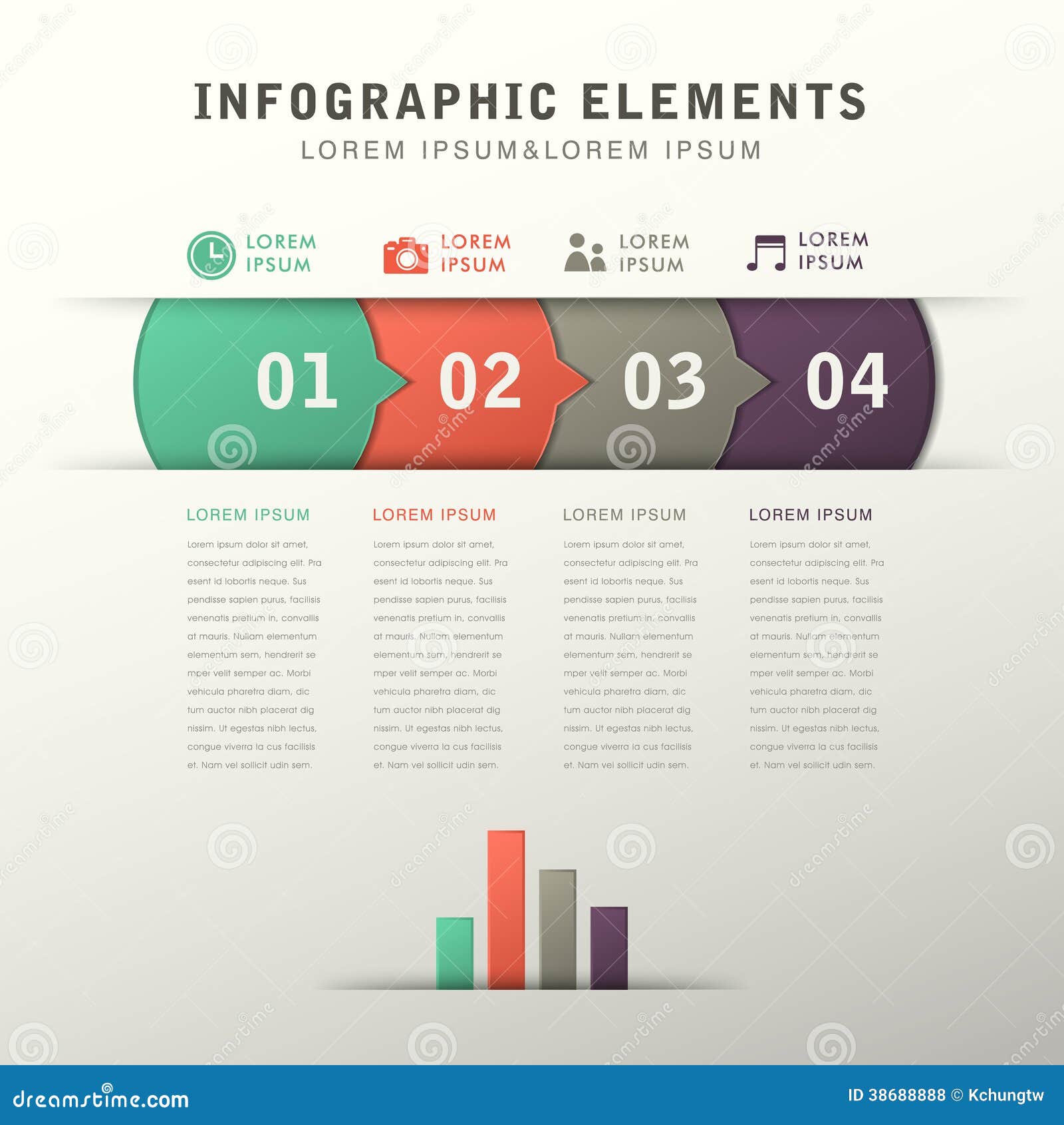 Abstract Flow Chart Infographics Stock Vector - Illustration of element ...