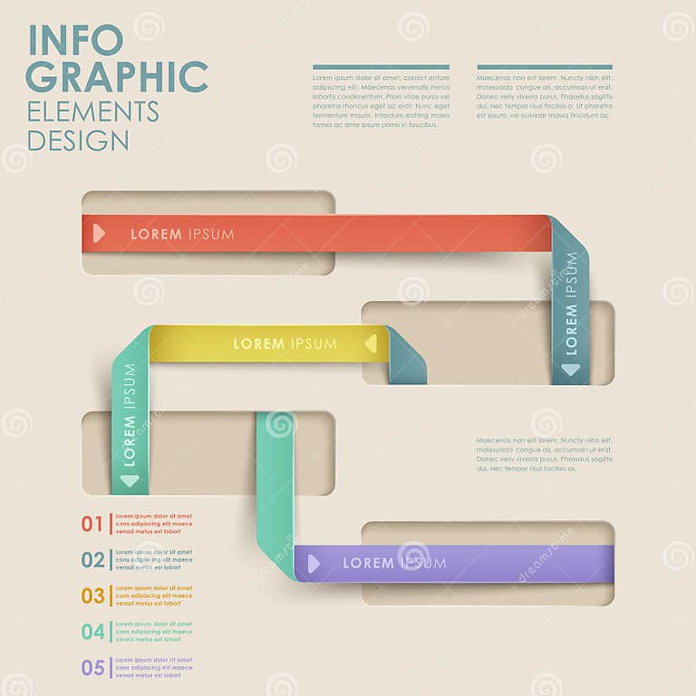Abstract Flow Chart Infographics Stock Vector - Illustration of modern ...
