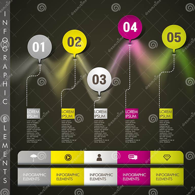 Abstract Flow Chart Infographics Stock Vector - Illustration of ...
