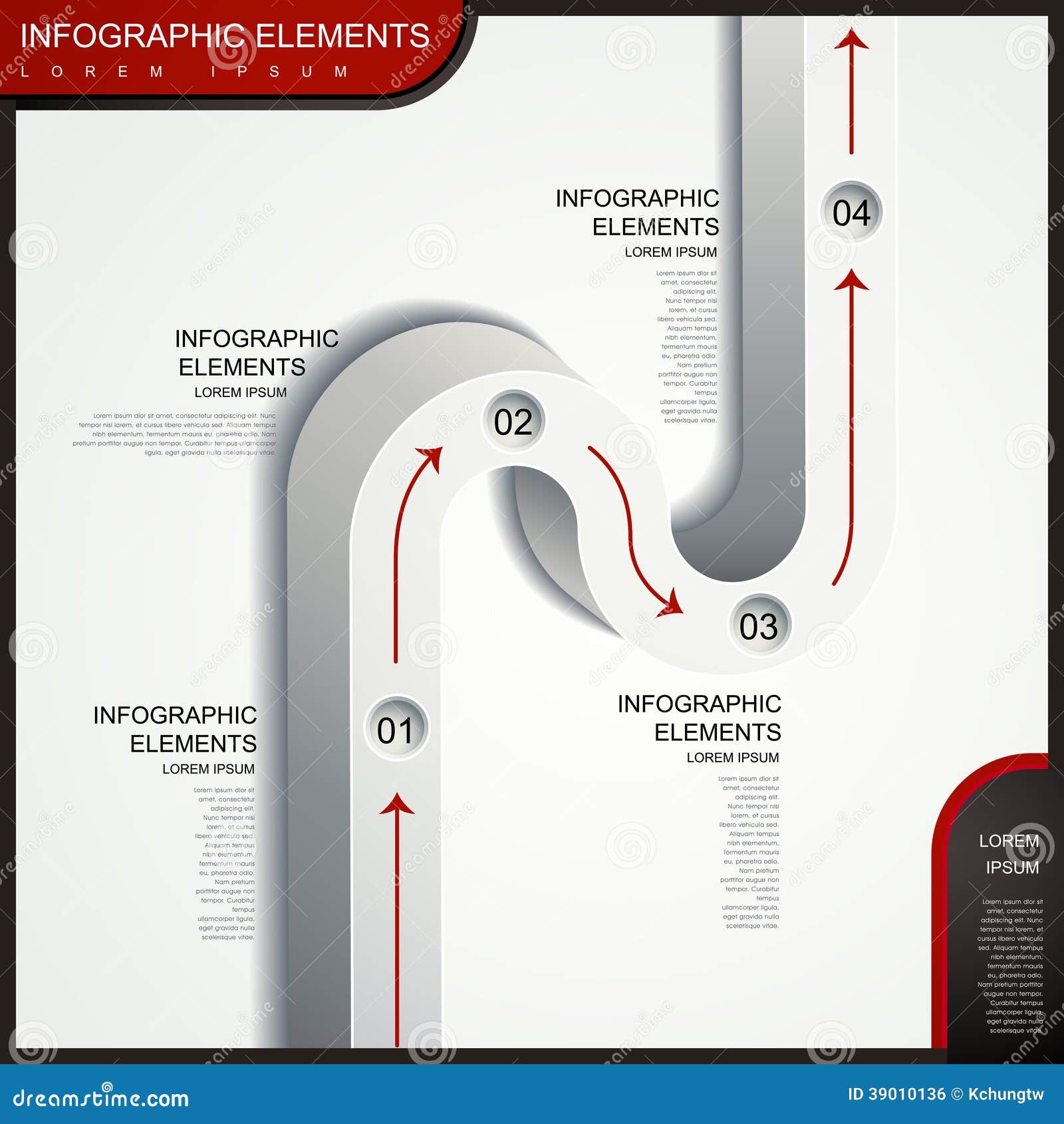 Abstract Flow Chart Infographics Stock Vector - Illustration of arrow ...