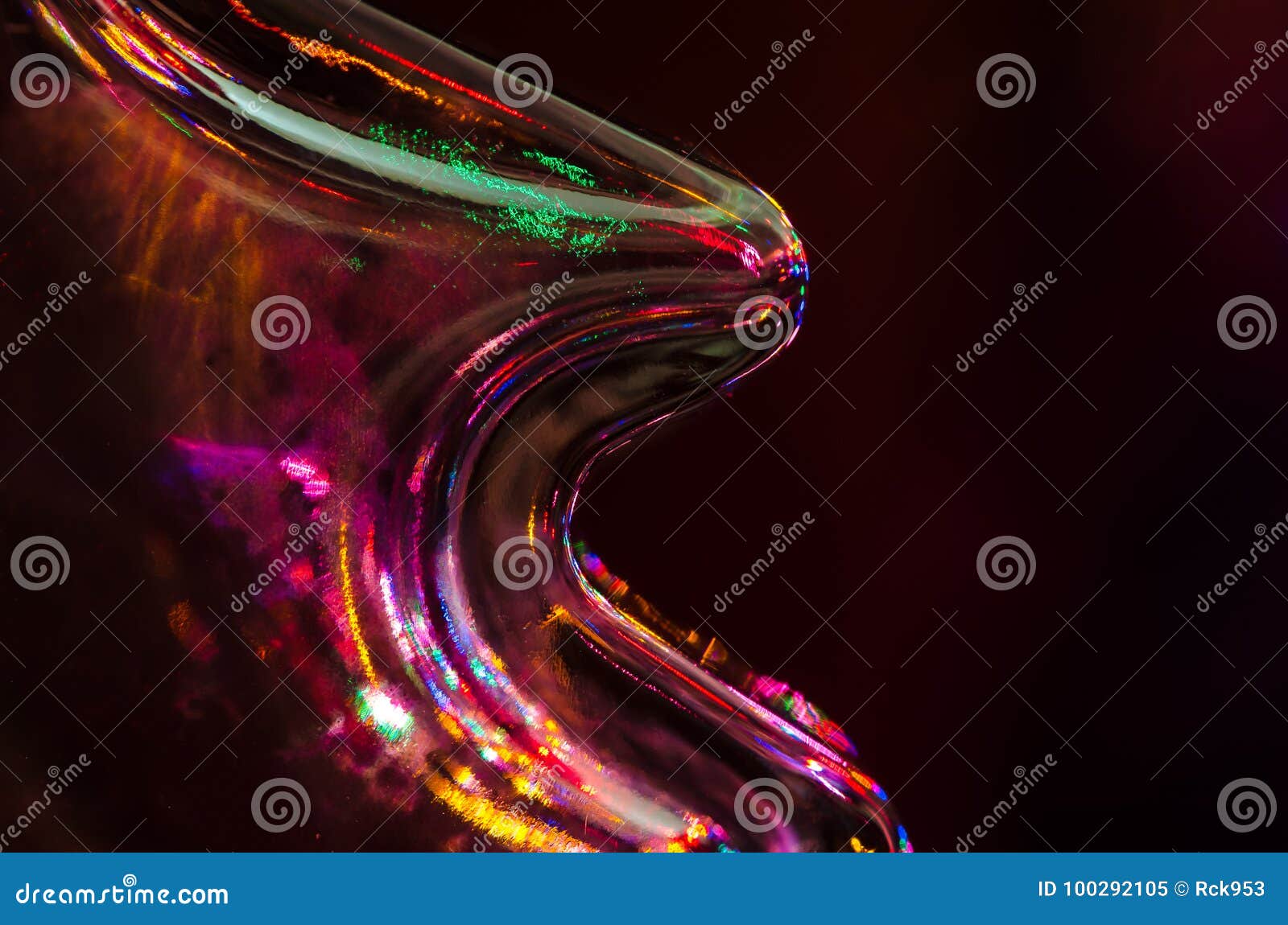 Abstract: Flow of Colored Light Reflecting in the Blackness Stock Image ...
