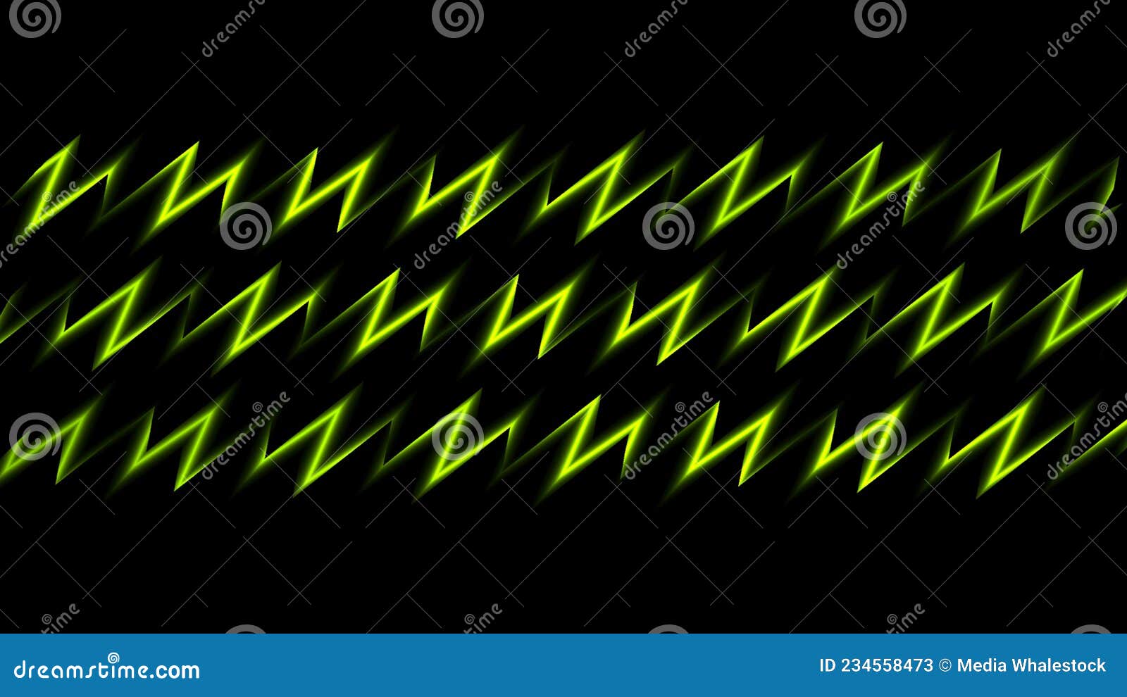 Abstract Flow of Energy Shown by Pixelated Running Zigzag Lines ...