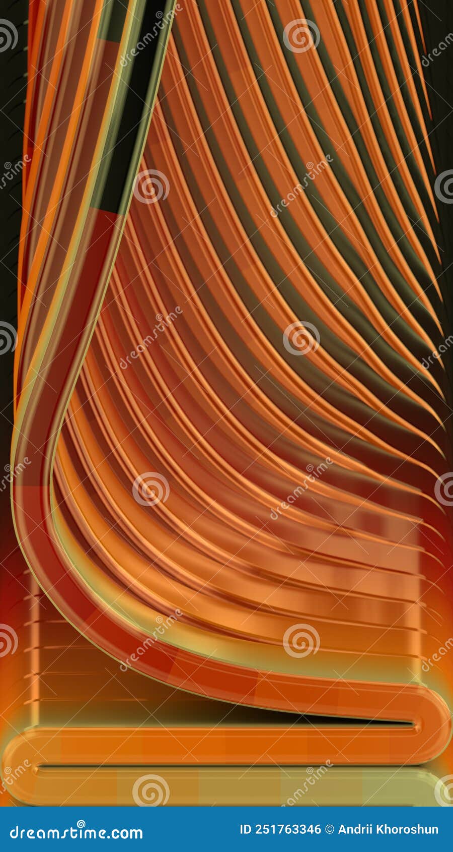 Abstract Flow of Multi-colored Lines with a Stepped Gradient. Digital ...