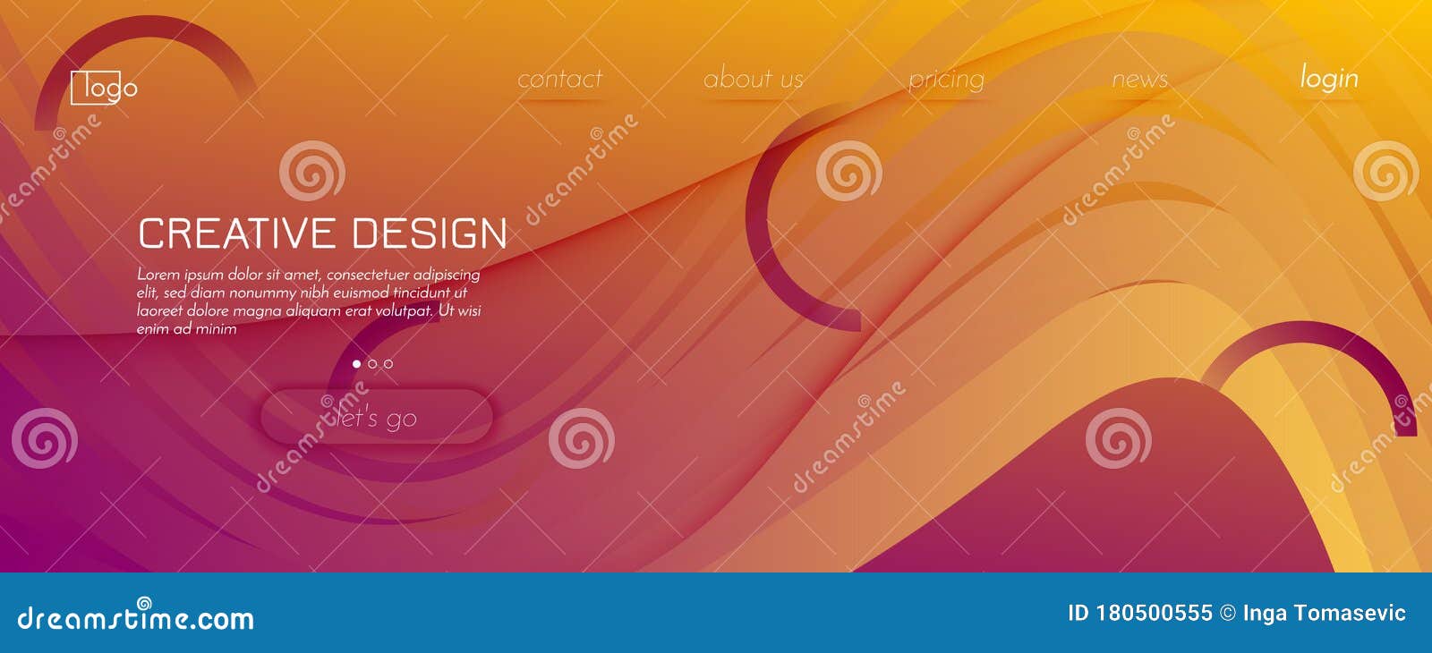 Abstract Flow Pattern. Business Gradient Flyer Stock Vector ...