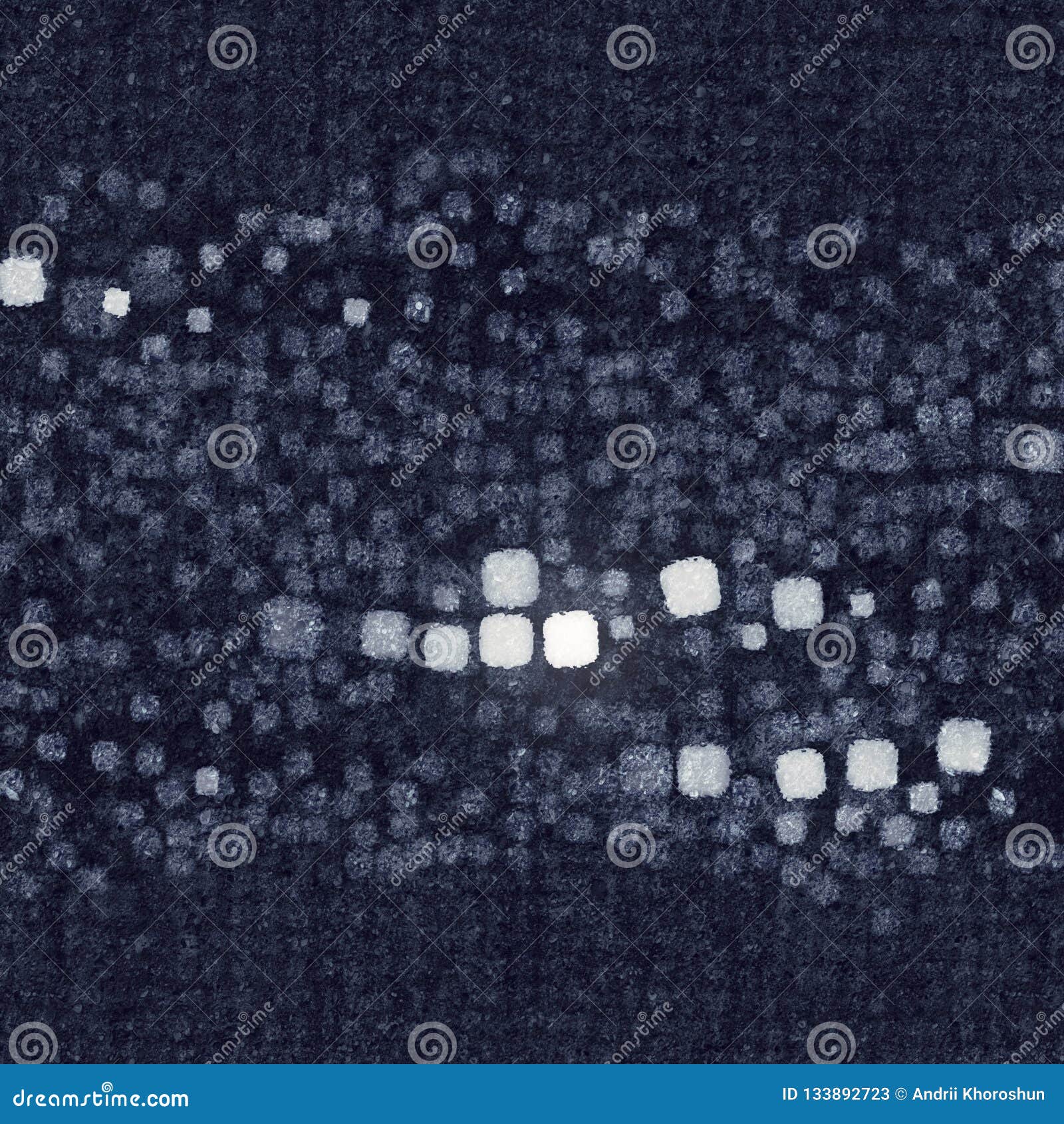 Abstract Flow of Three-dimensional Boxes View through Muddy Glass. 3d ...