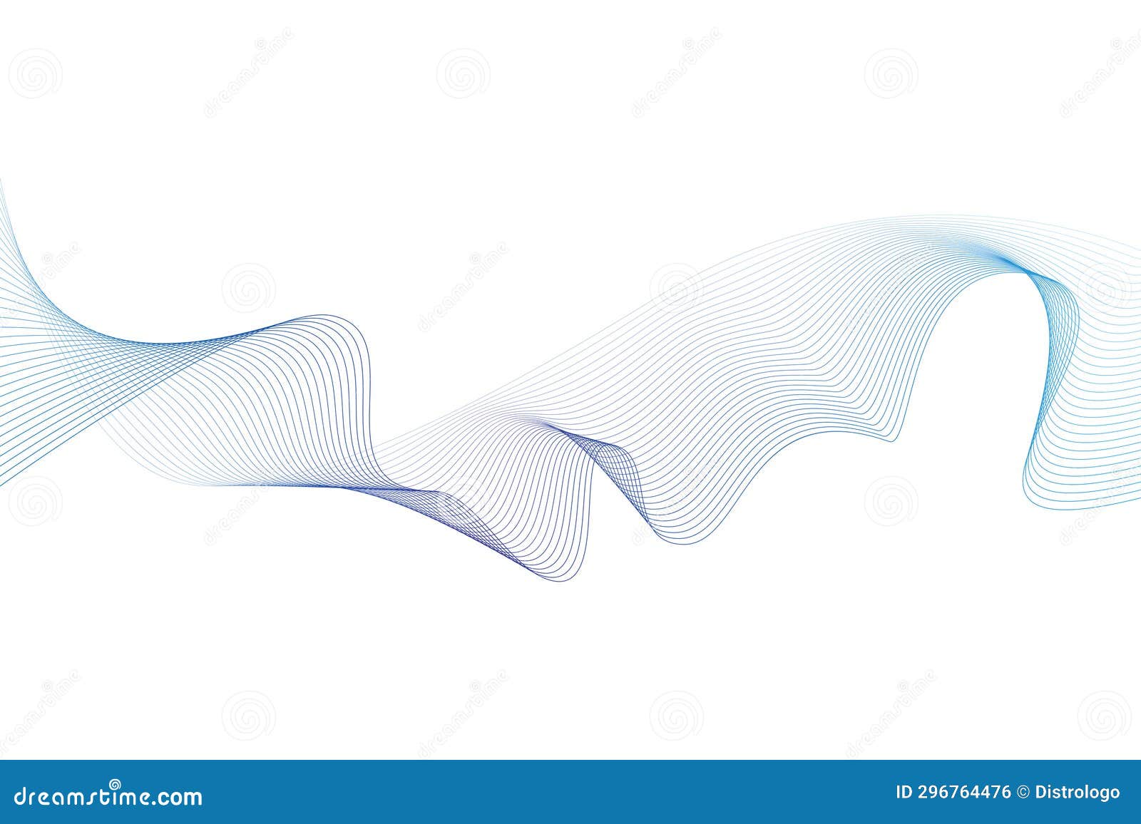 Abstract Flow Wave Lines Background. Futuristic Technology and Science ...