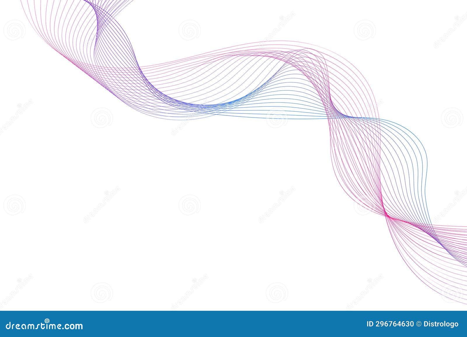Abstract Flow Wave Lines Background. Futuristic Technology and Science ...