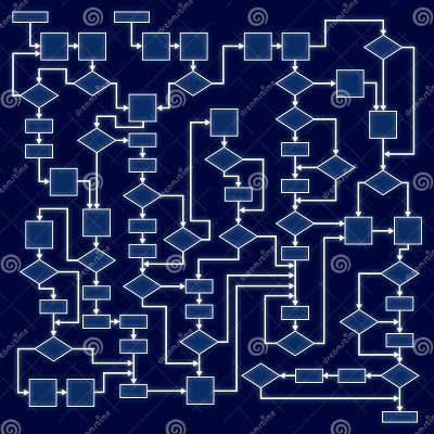 Abstract Flowchart Background Stock Illustration - Illustration of ...