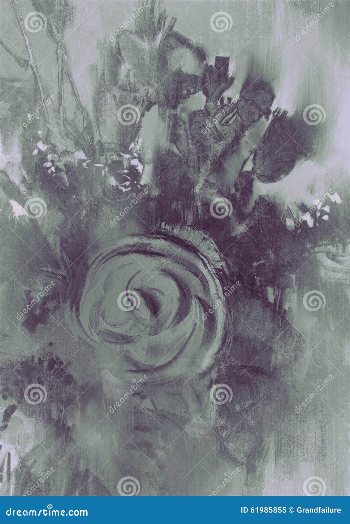 Abstract Flower Background with Gray Tone Stock Illustration ...