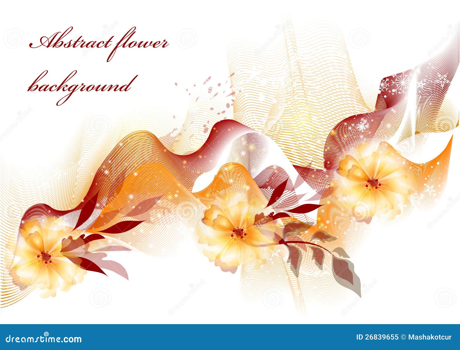 Abstract Flower Background with Space for Text Stock Vector ...
