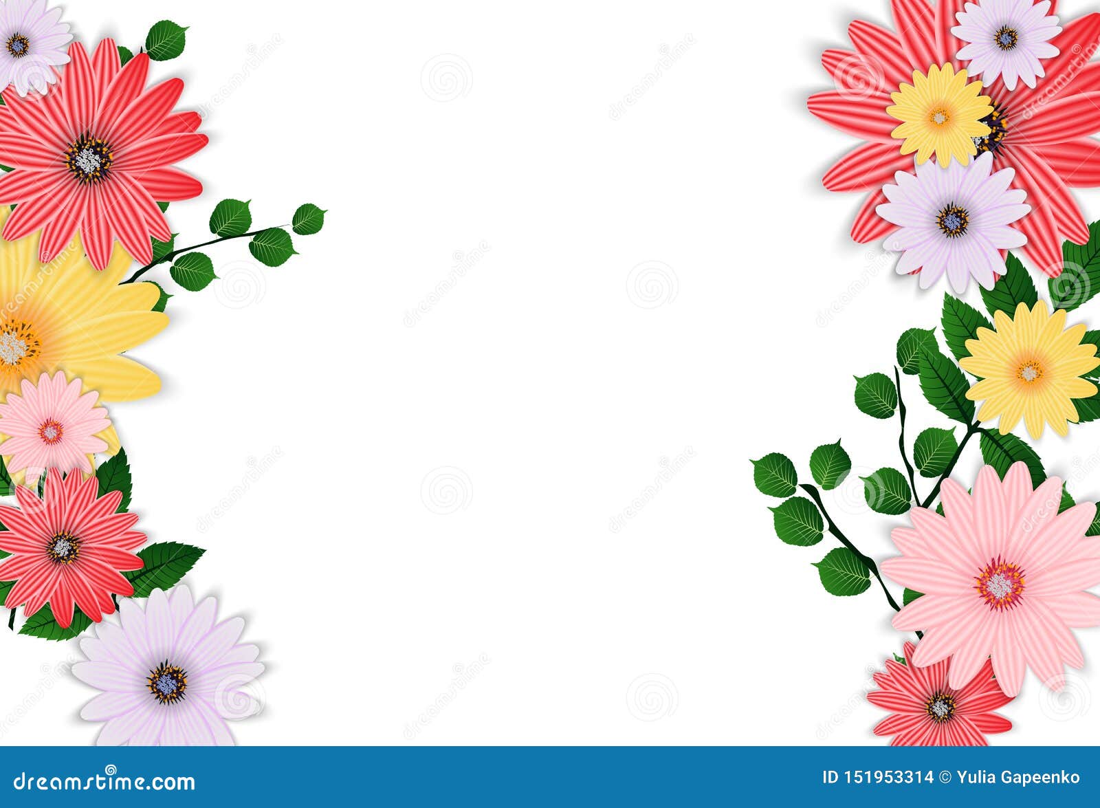 Abstract Flower Background Template. Vector Illustration Stock Vector ...