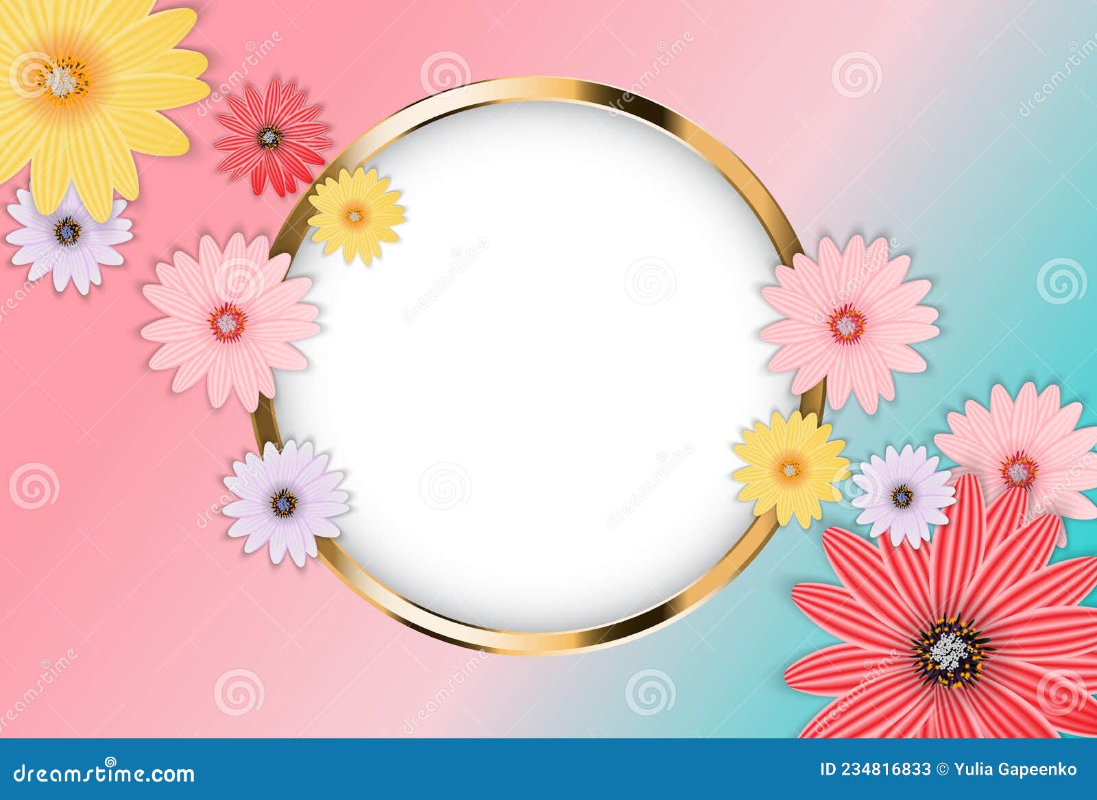 Abstract Flower Background Template. Vector Illustration Stock Vector ...