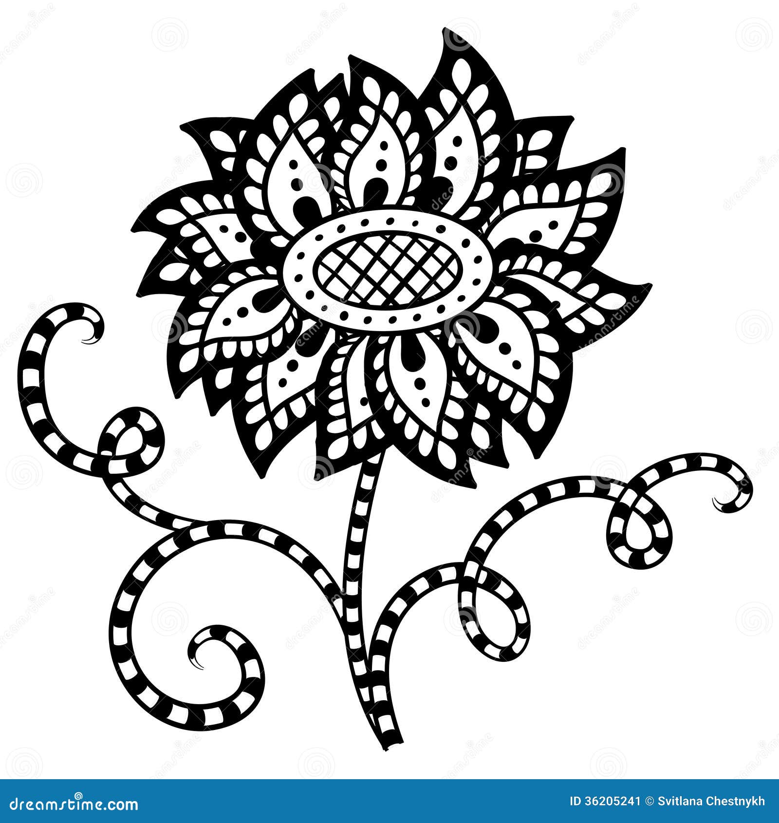 Abstract flower stock vector. Illustration of black, bouquet - 36205241